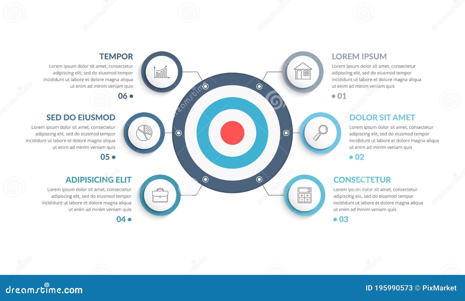 Target Infographics stock vector. Illustration of design - 195990573