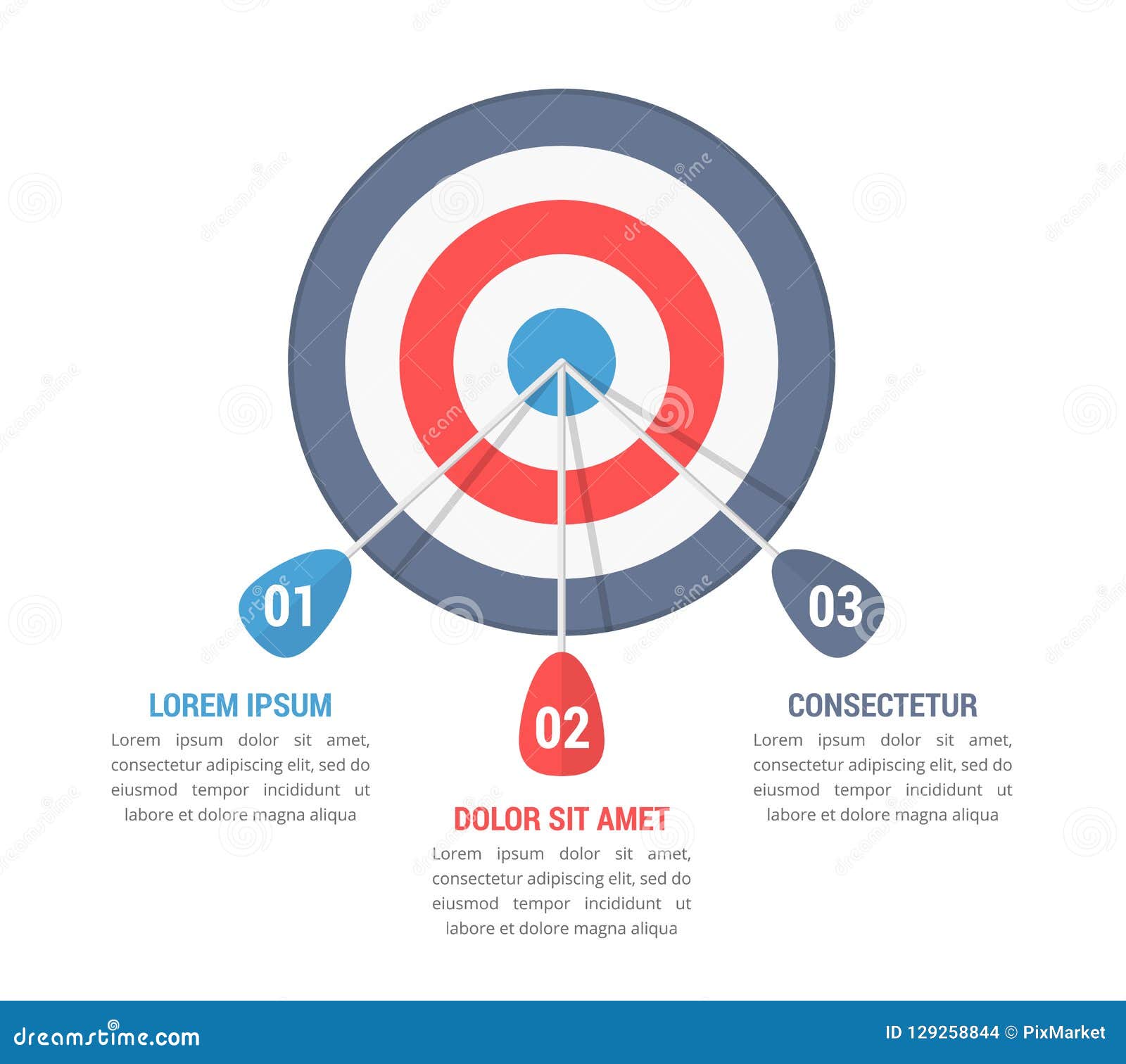Target Infographics stock vector. Illustration of design - 129258844