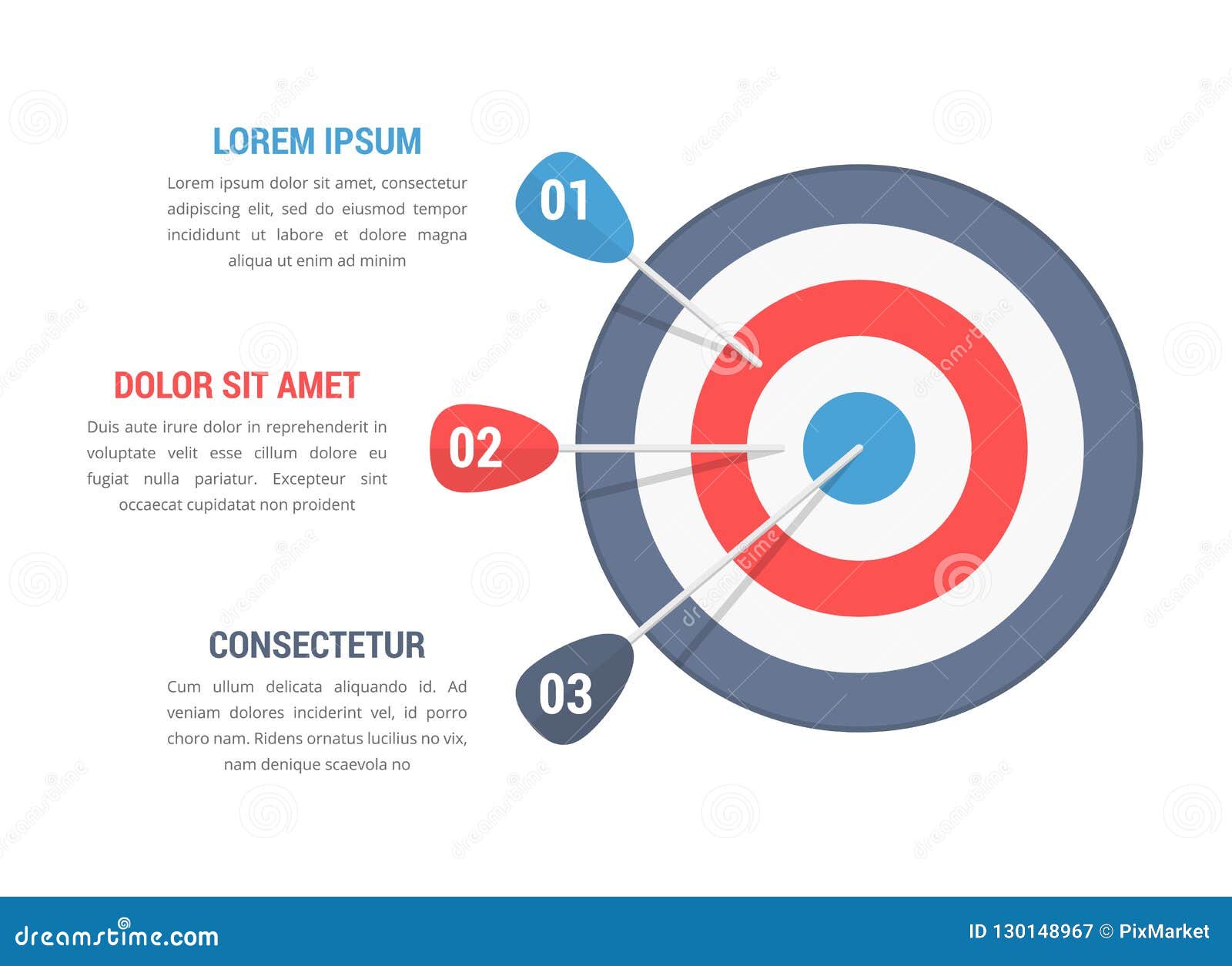 Target Infographics stock vector. Illustration of element - 130148967