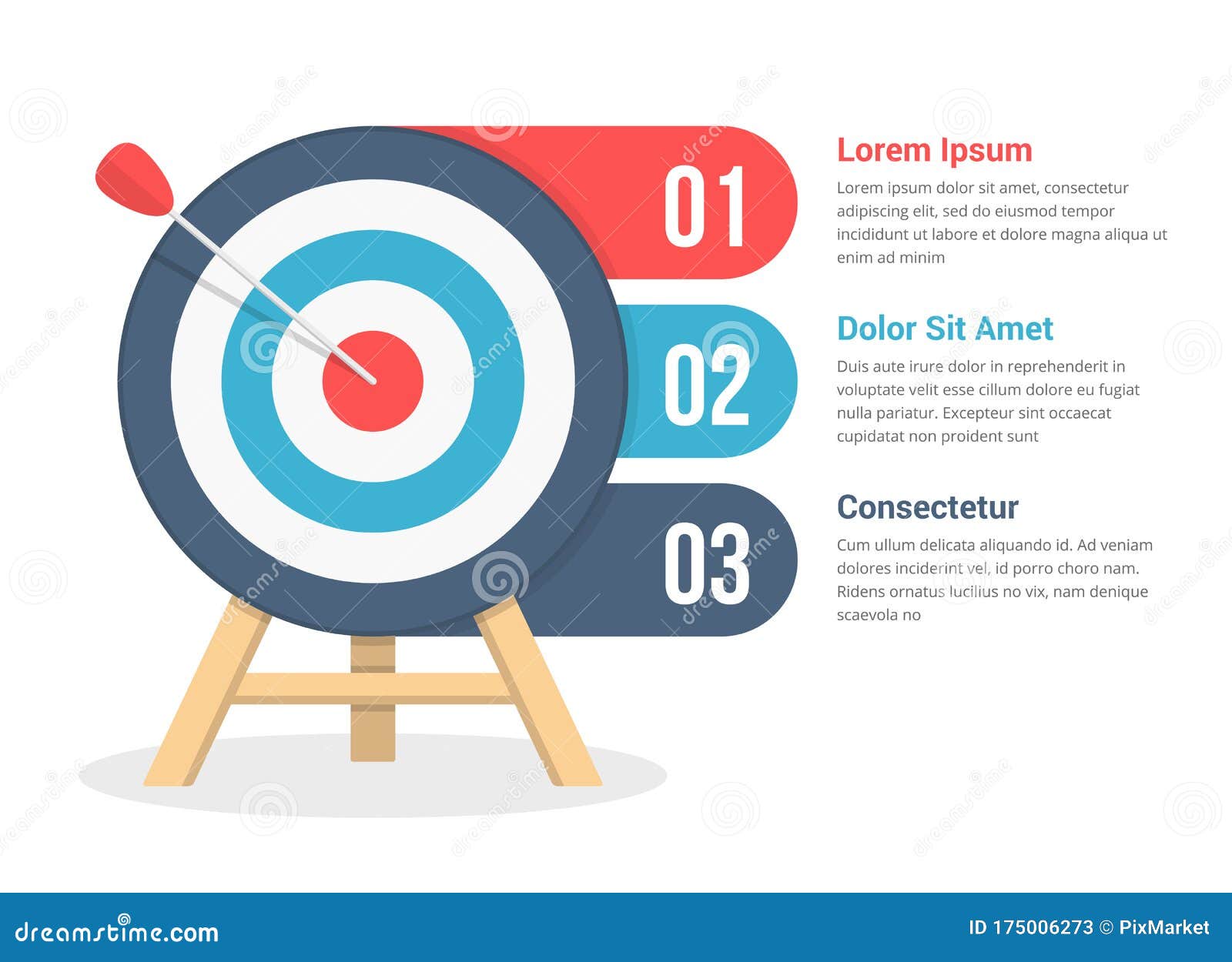 Target Infographics stock vector. Illustration of flat - 175006273