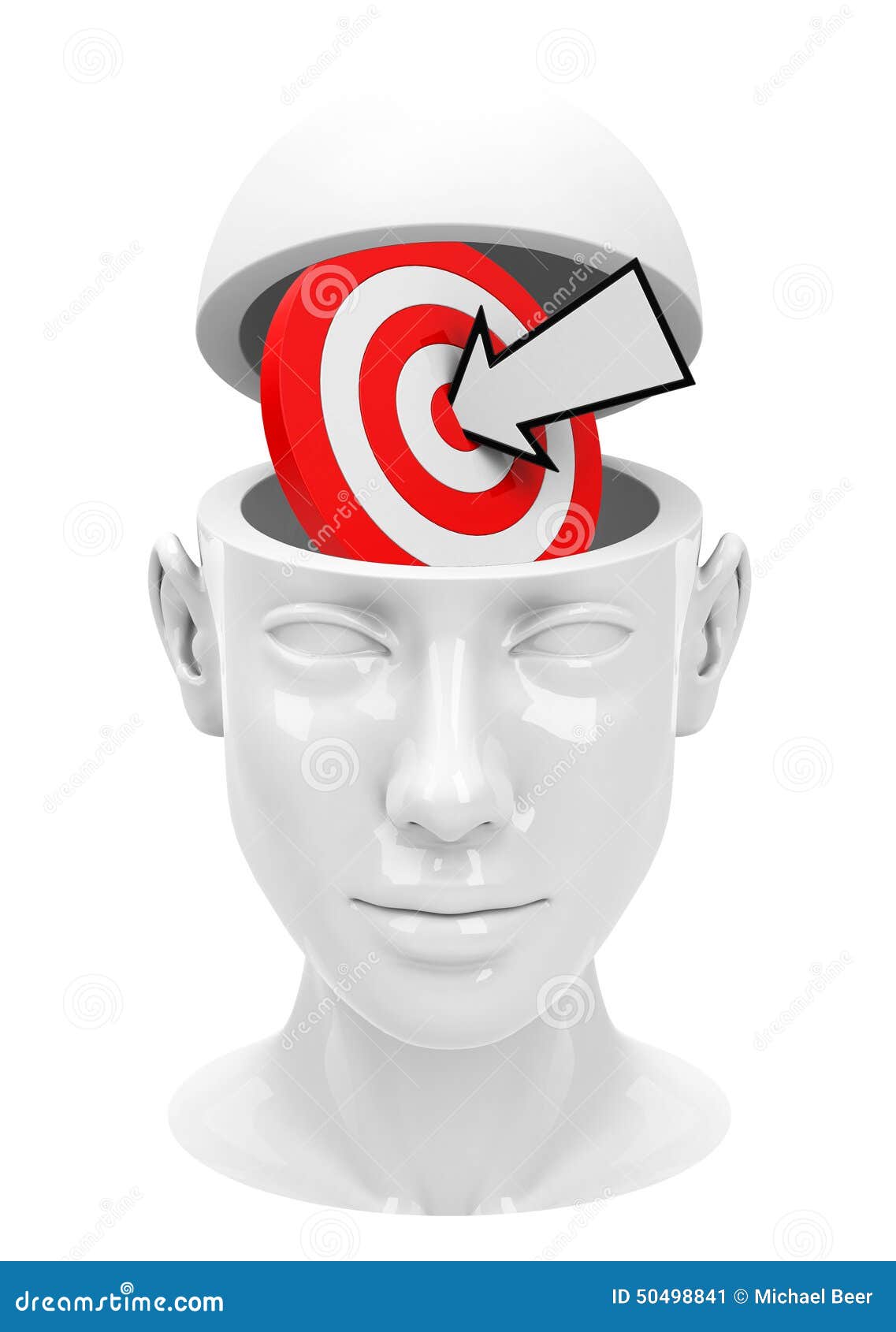 Target inside a head stock illustration. Illustration of success - 50498841