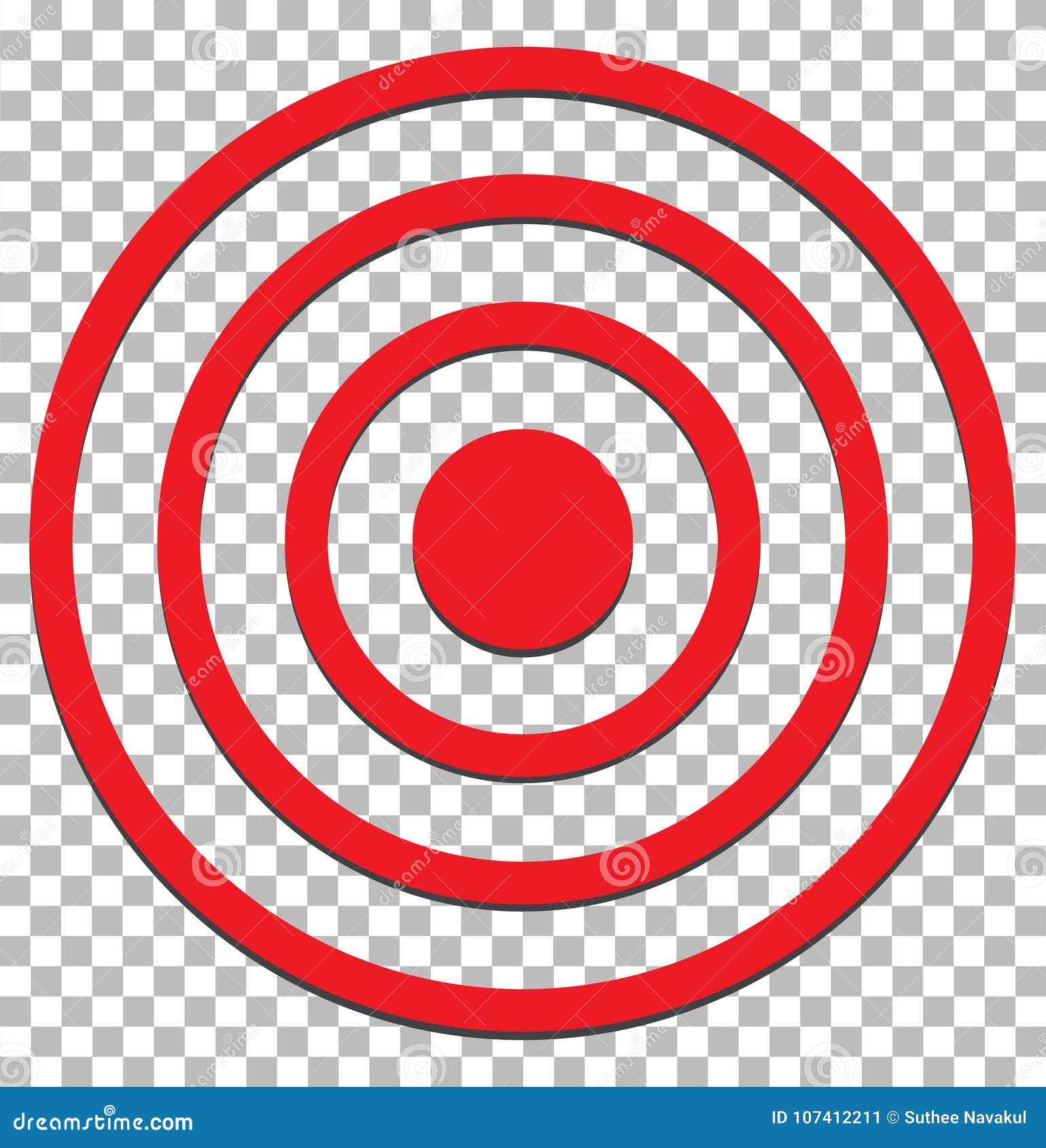 Target Isolated on Transparent. Stock Vector - Illustration of center ...