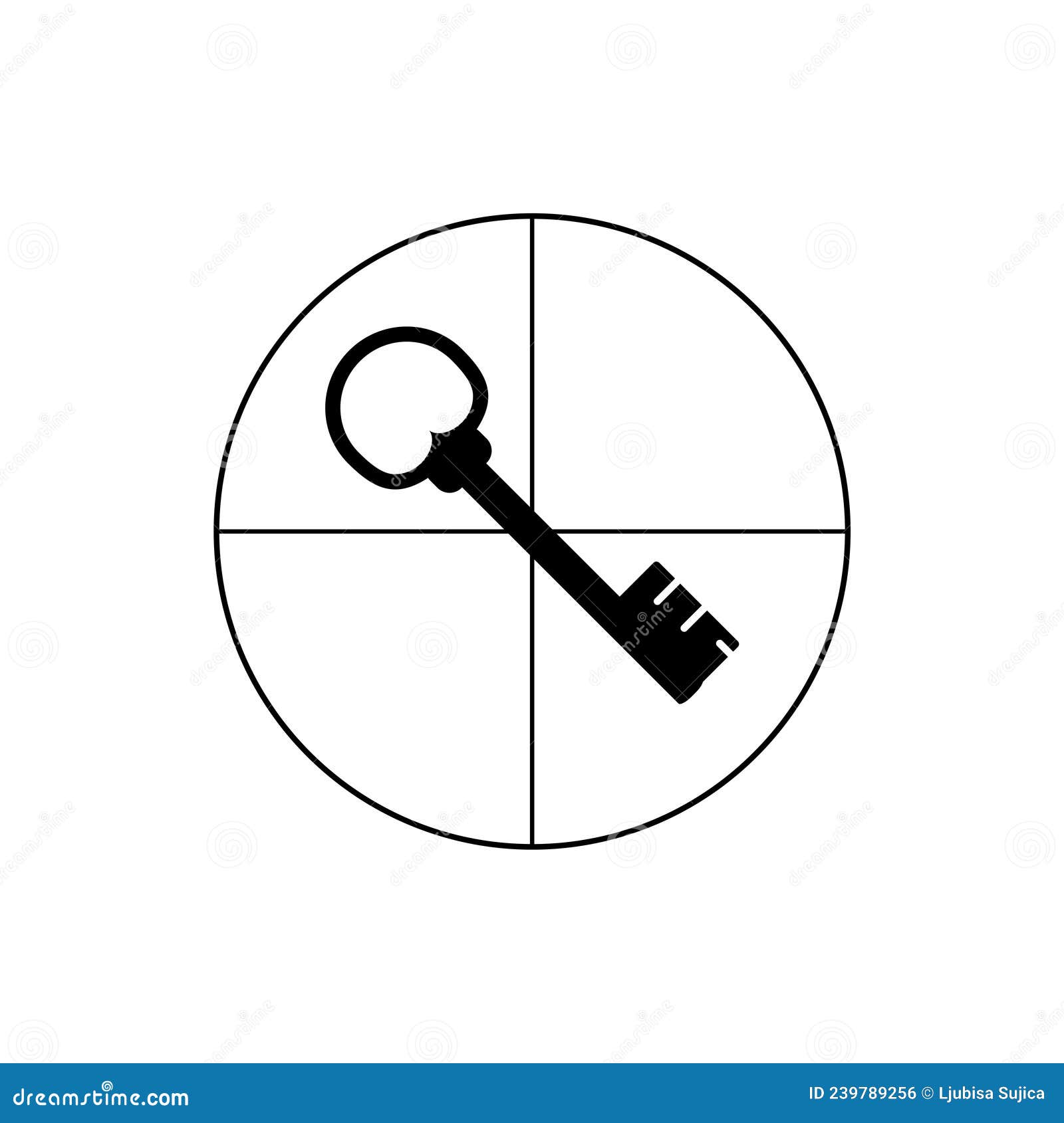 Target Key Icon Isolated on White Background Stock Vector ...