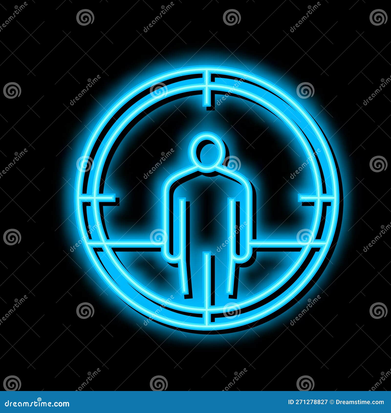 Target Kill Neon Glow Icon Illustration Stock Vector - Illustration of ...