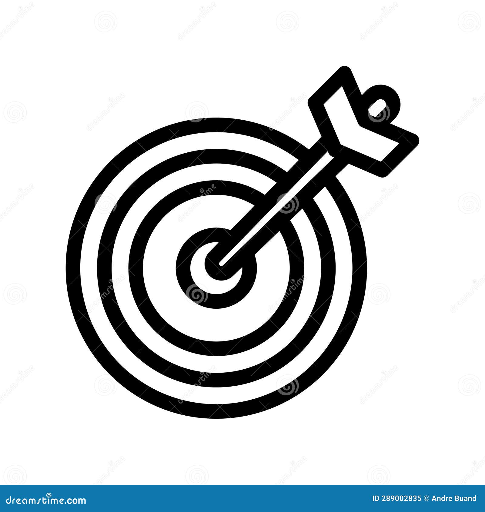 Target Line Icon Illustration Vector Graphic Stock Illustration ...
