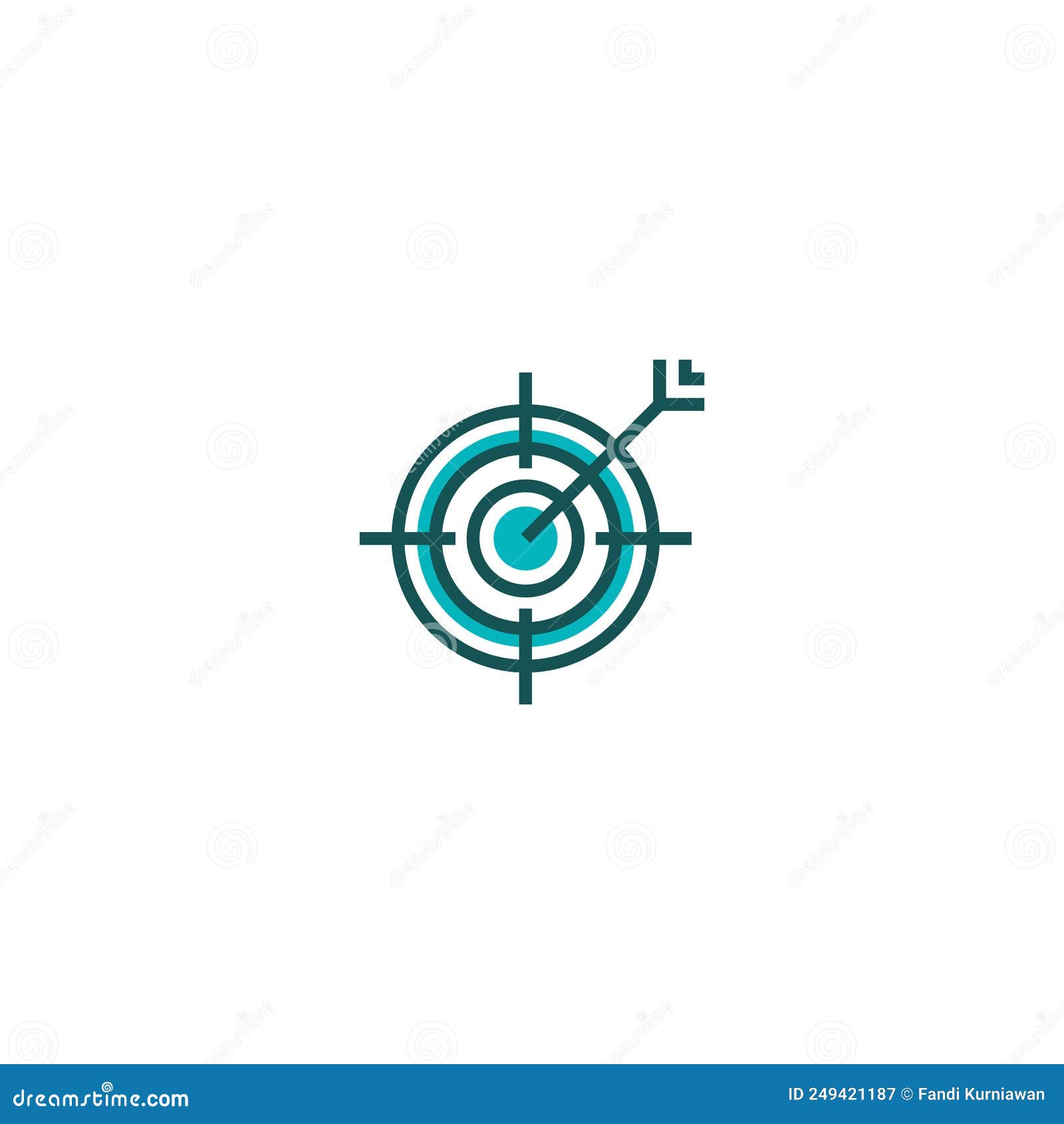 Target Line Icon. Linear Style Sign for Mobile Concept and Web Design ...