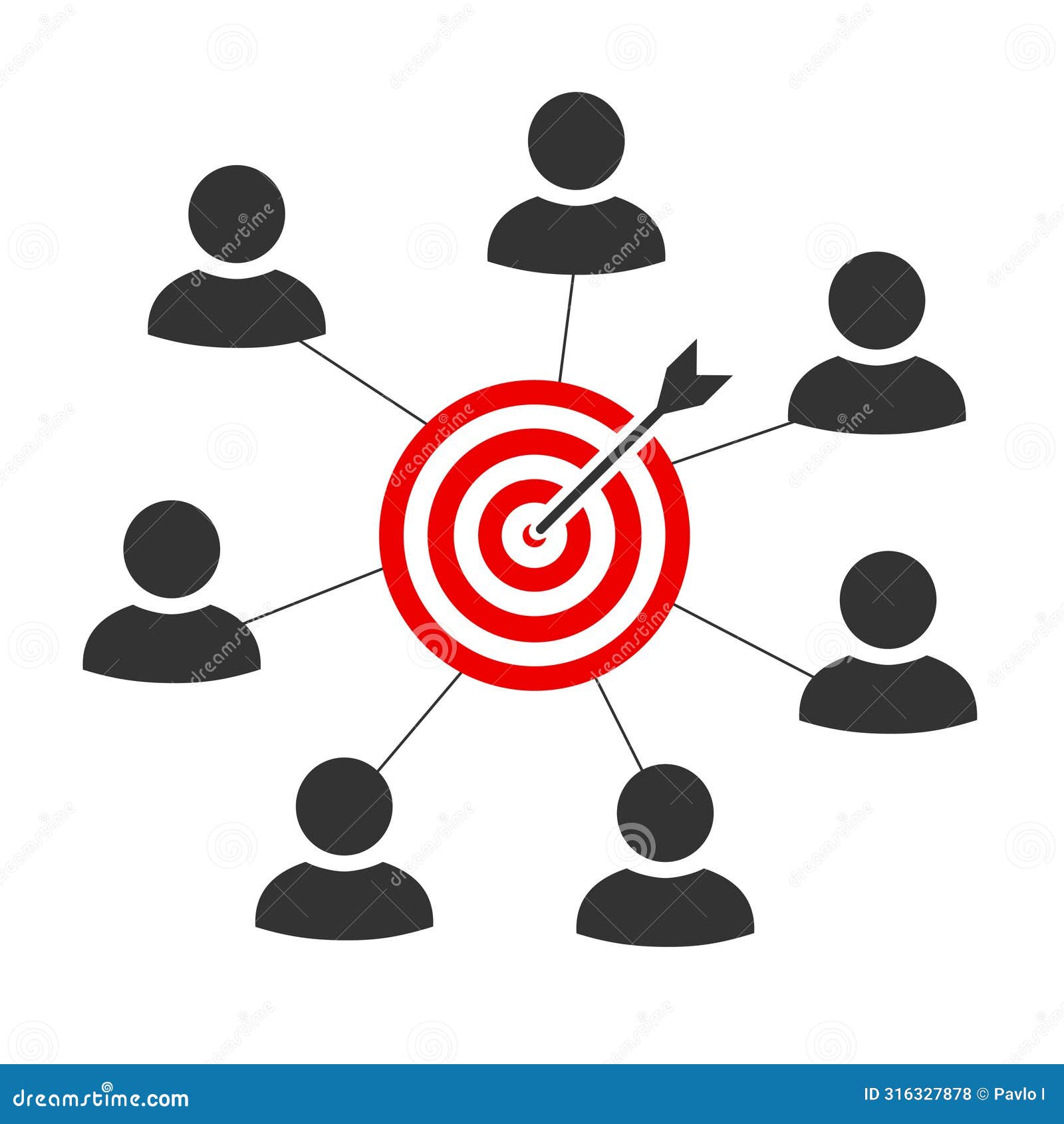 Target Linked with People Icons, Concept Customer Service Management ...