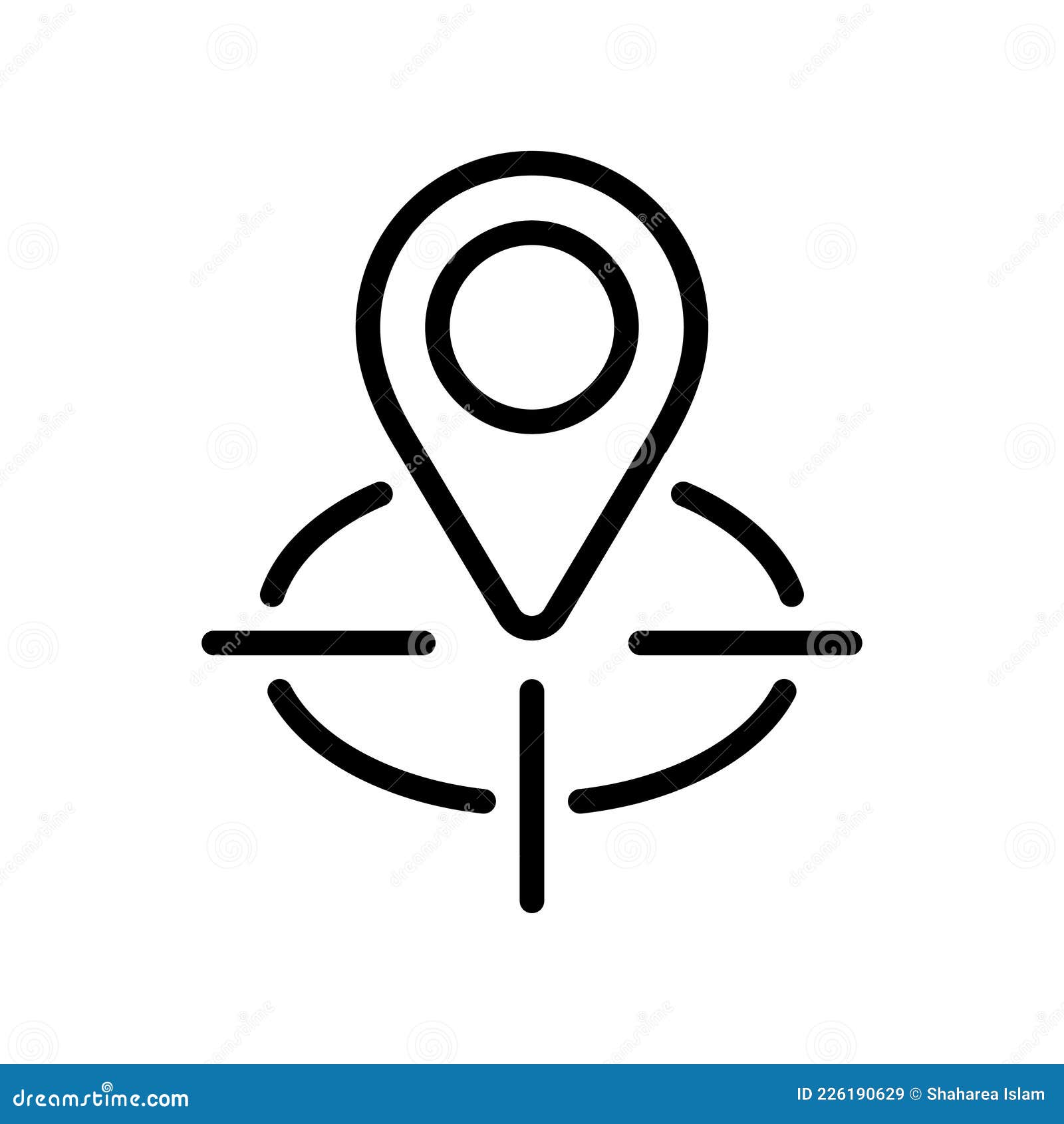 Target Location Icon stock vector. Illustration of icon - 226190629