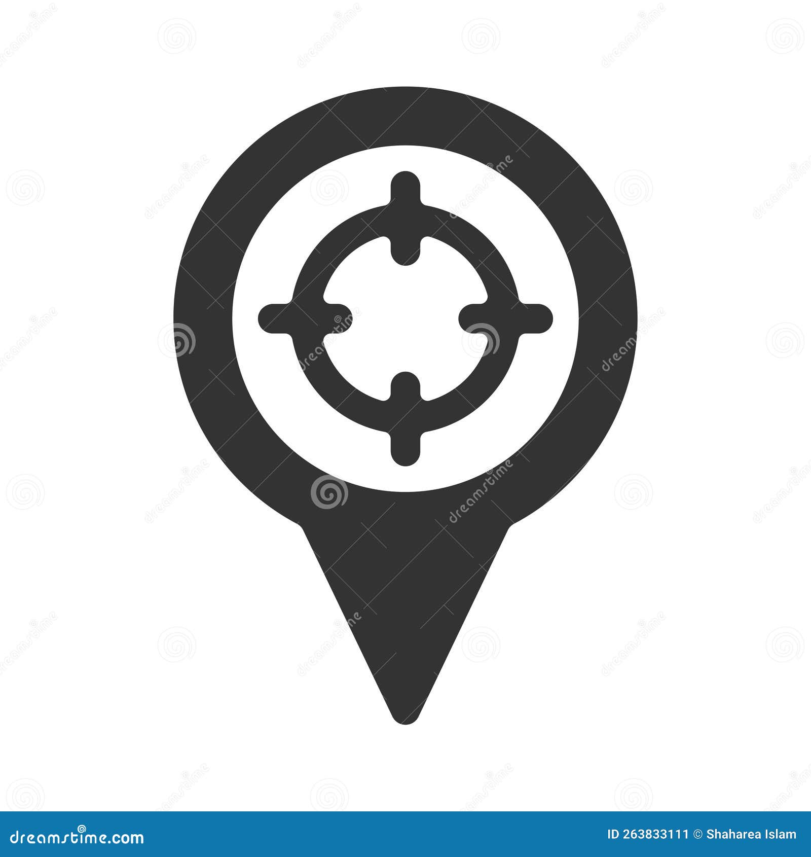 Target location icon stock vector. Illustration of place - 263833111