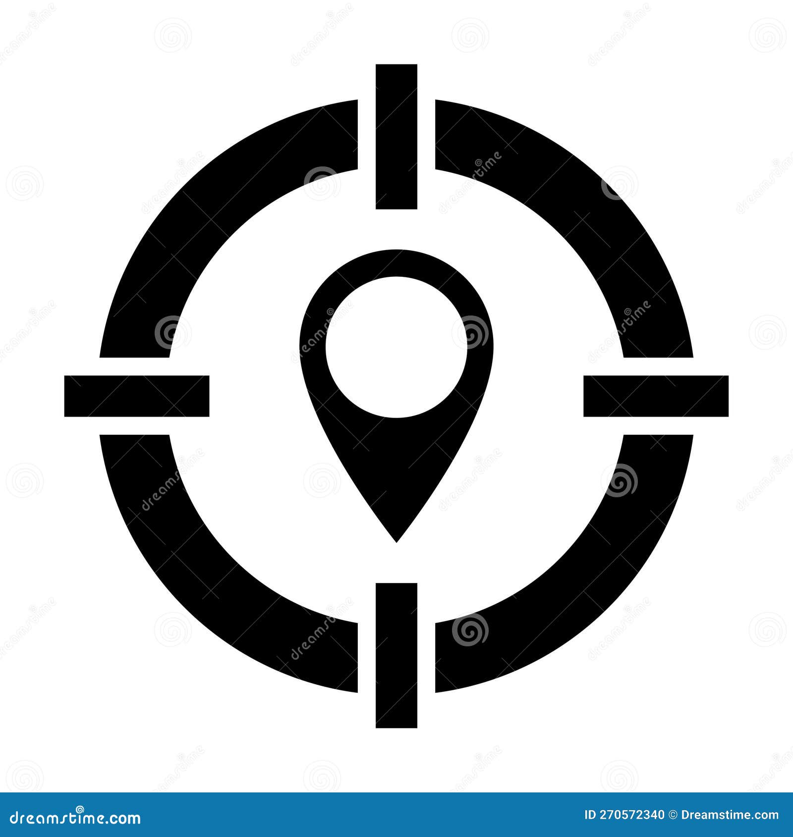 Target Location Icon stock vector. Illustration of design - 270572340