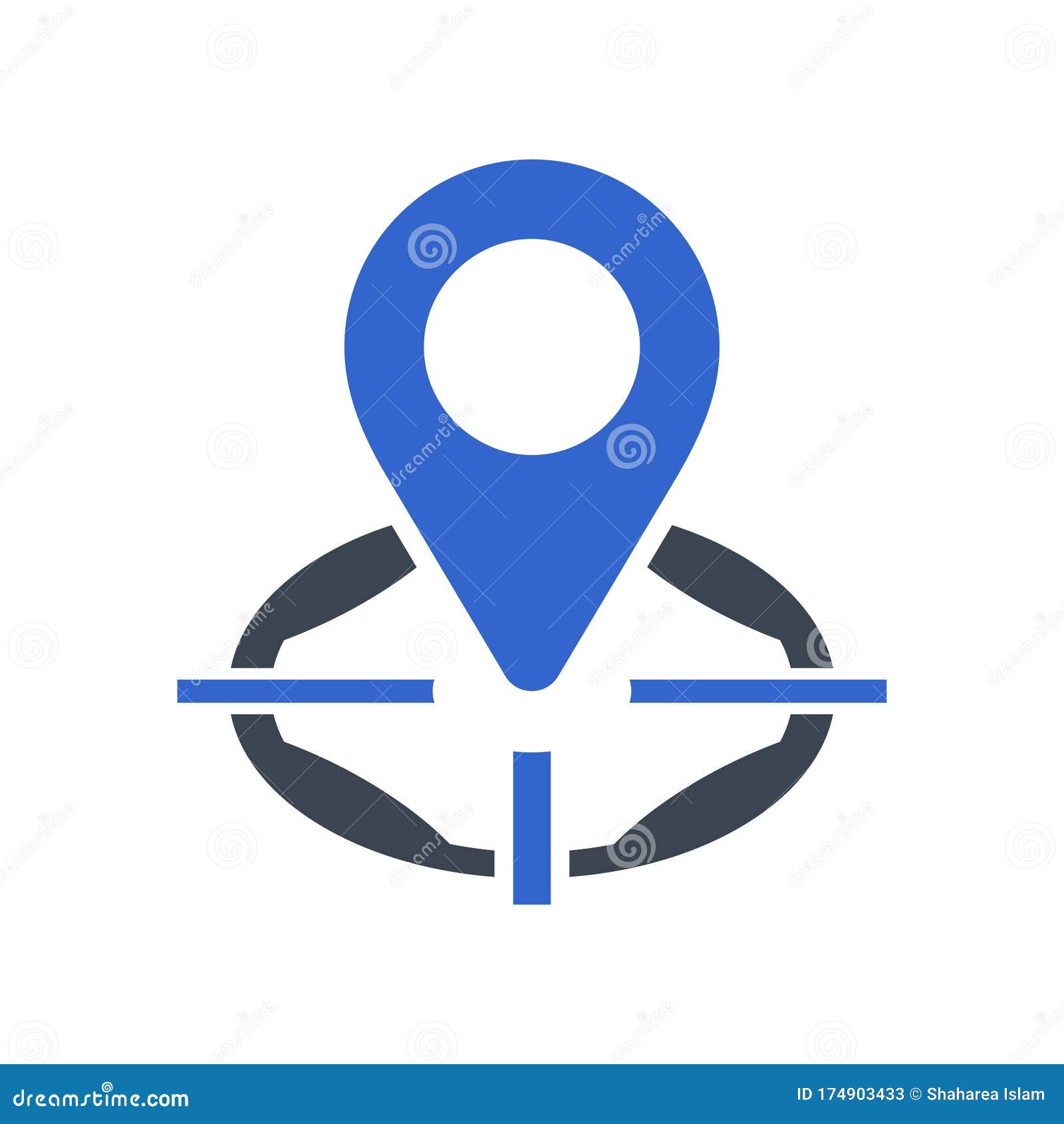 Target Location Icon stock vector. Illustration of icon - 174903433