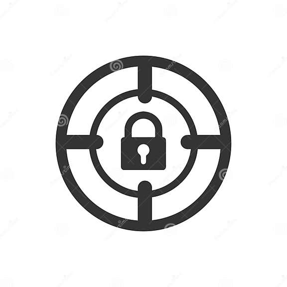 Target lock icon stock vector. Illustration of icon - 111896140