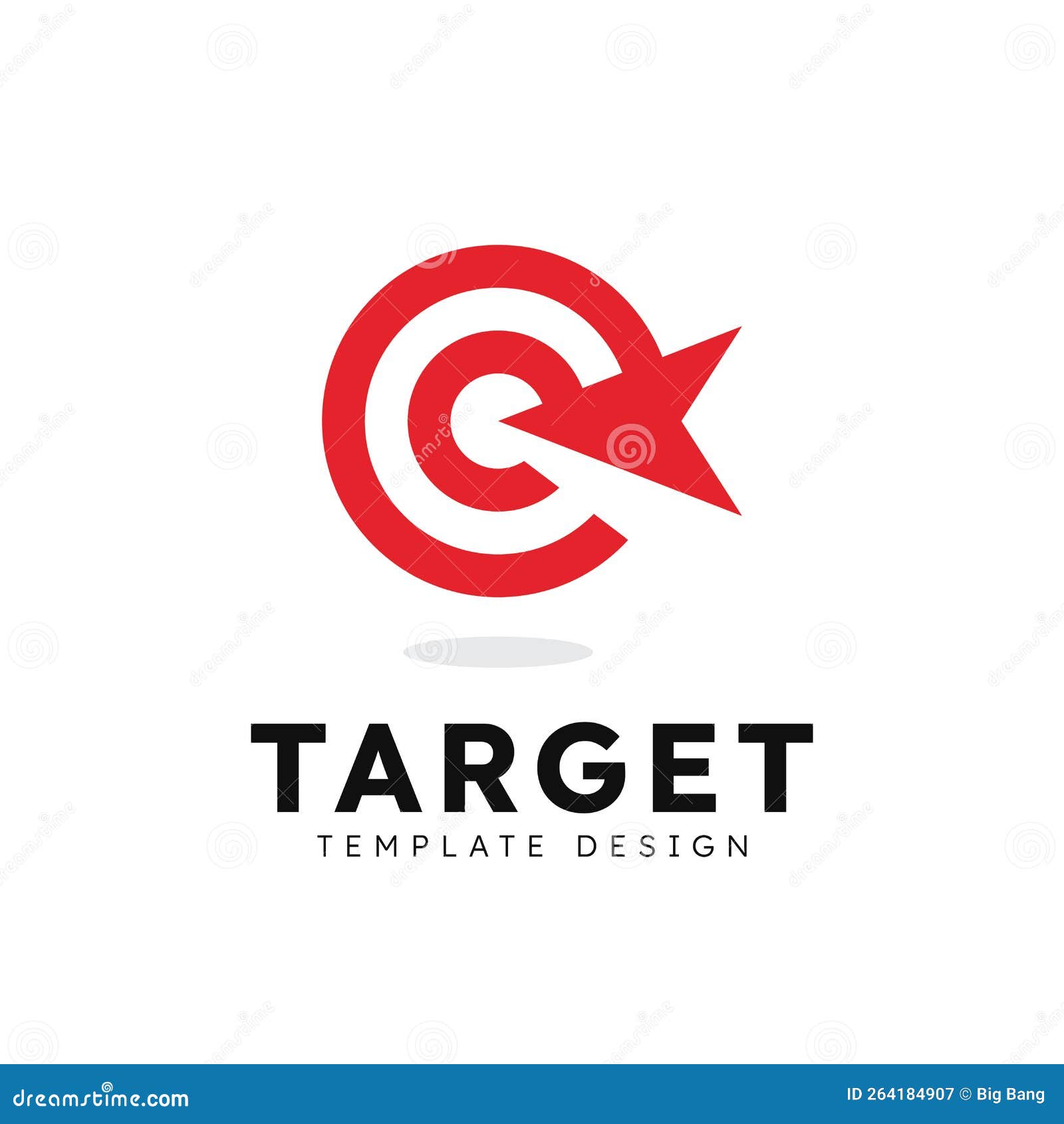 Target Logo Arrow Direction, Circle Target Vector Illustration Stock ...