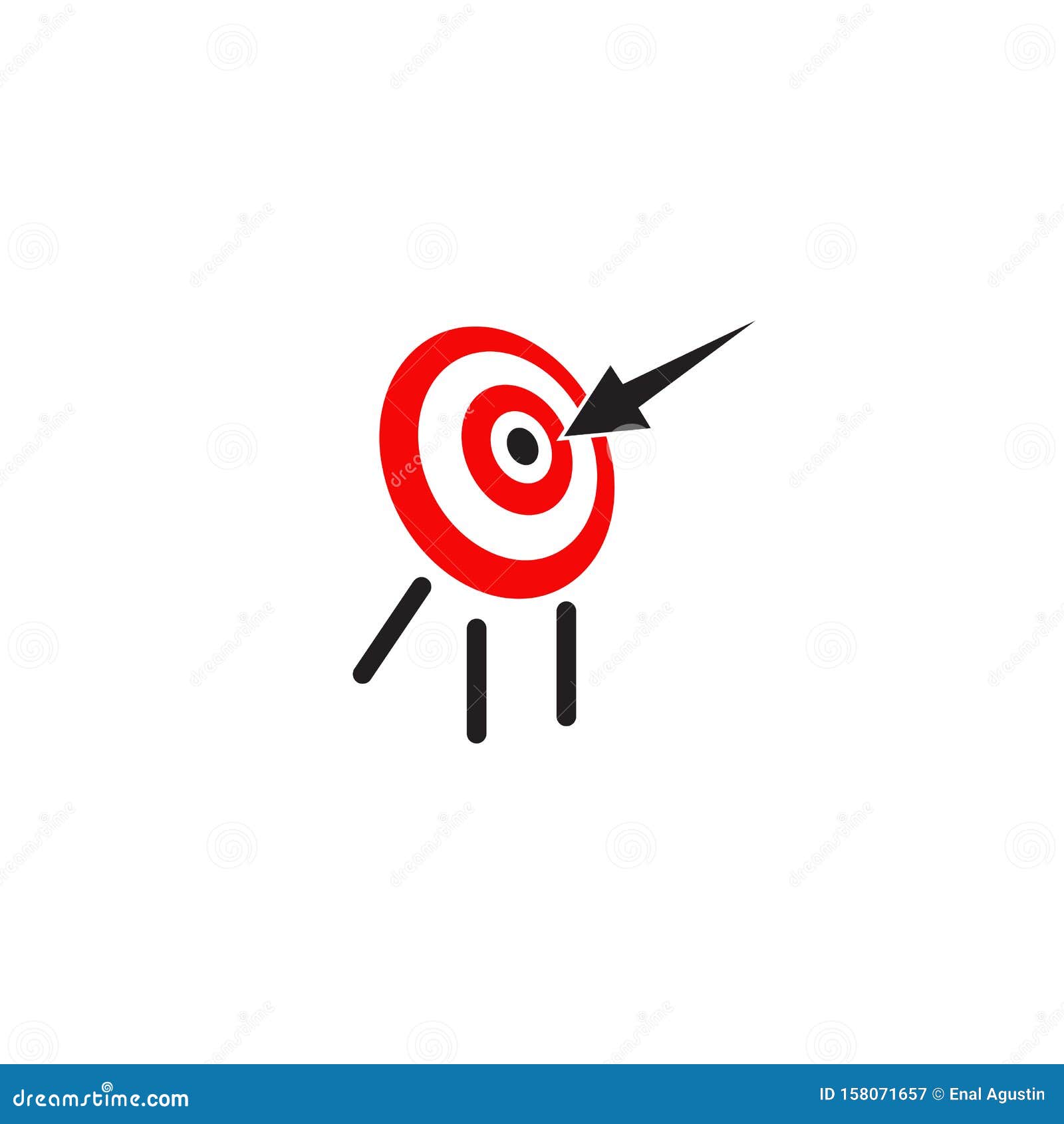 Target Logo Design Vector Template Stock Vector - Illustration of ...