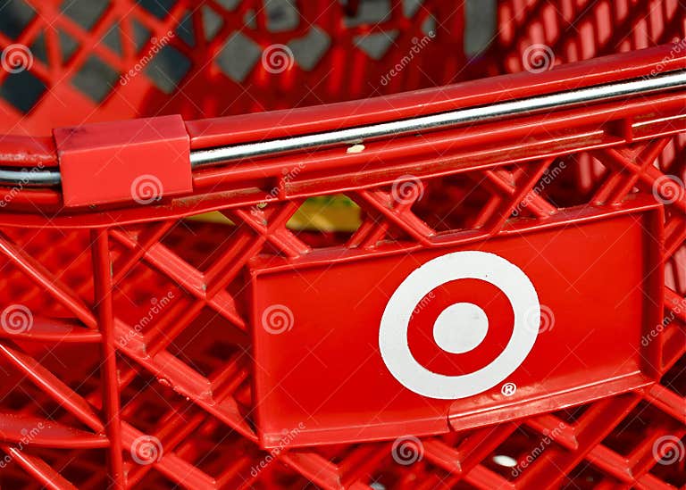 Target Logo on Shopping Cart Editorial Stock Photo - Image of bullseye ...