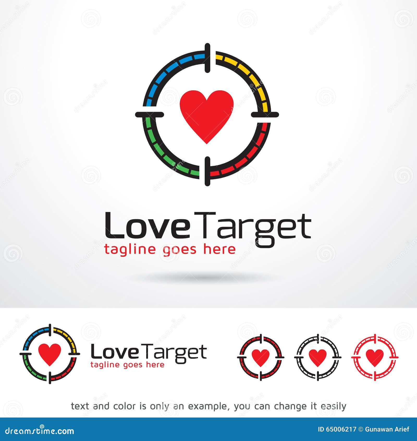 Target Love Logo Template Design Vector Stock Vector - Illustration of ...