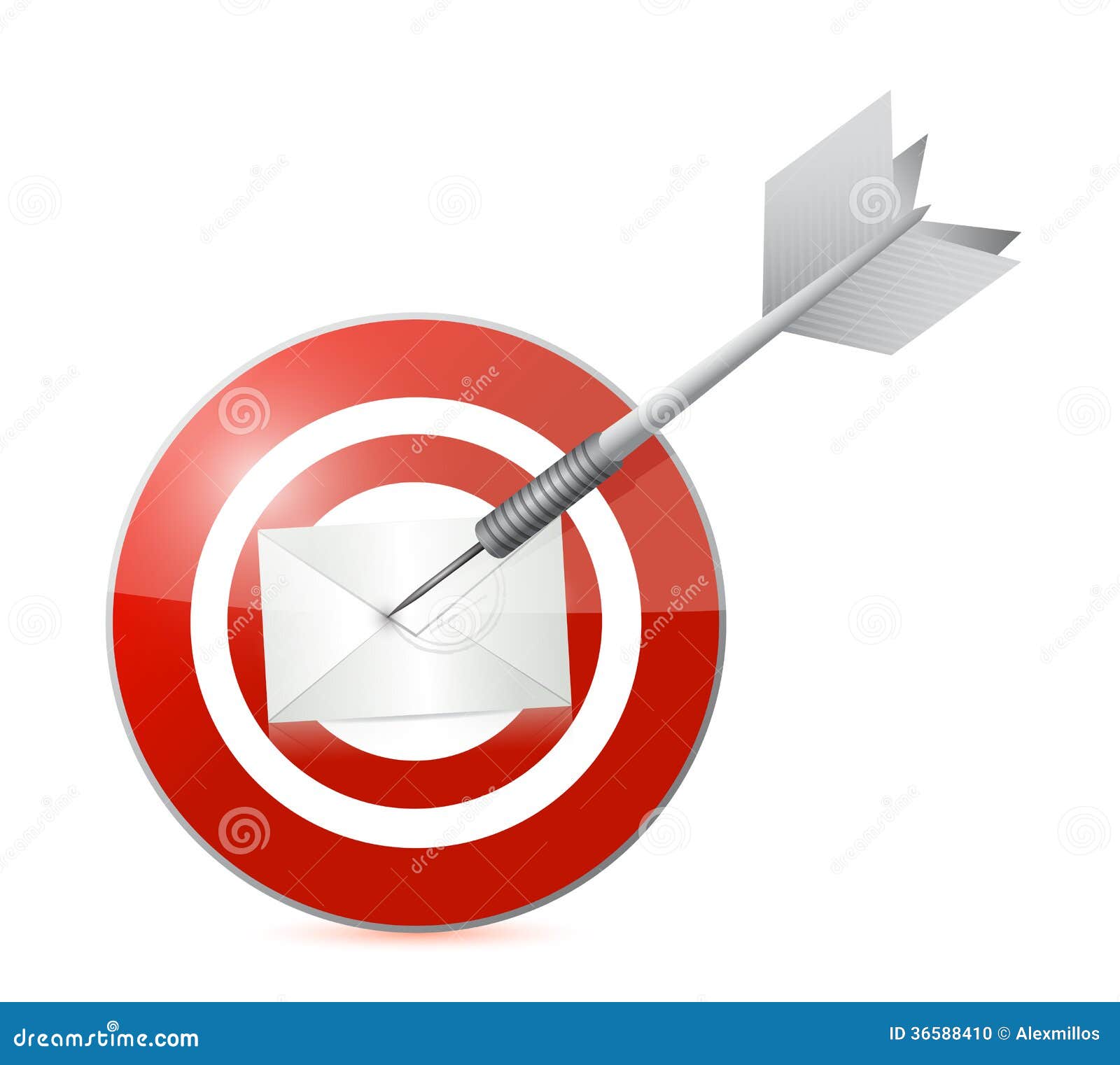 Target Mail Illustration Design Stock Illustration - Illustration of ...