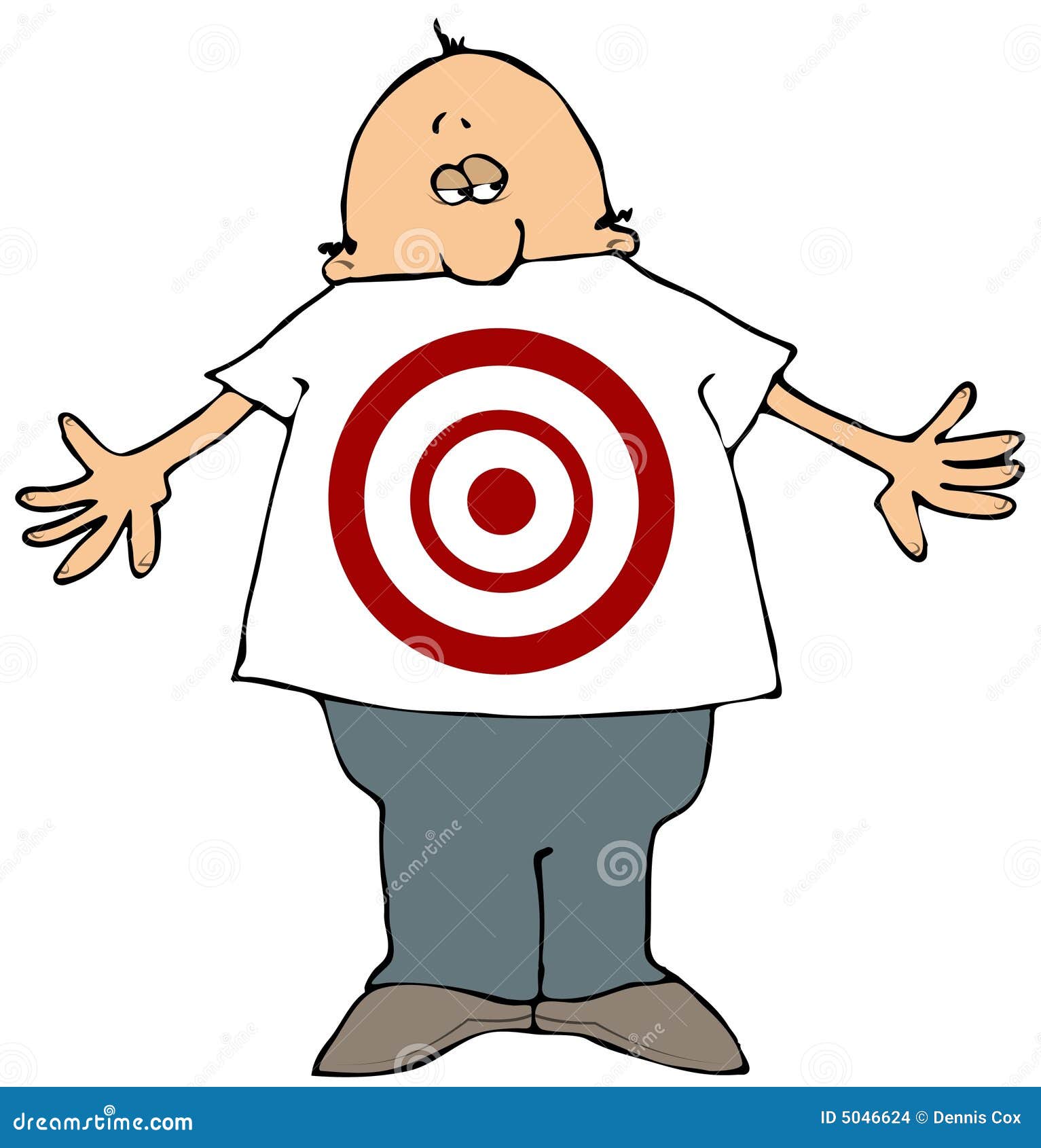 Target Man stock illustration. Illustration of bald, target - 5046624