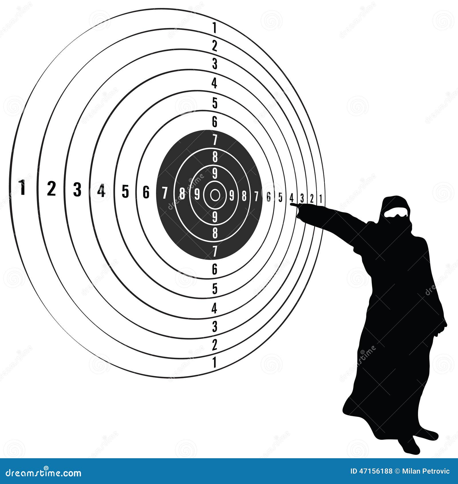 Target with Man Vector Illustration Stock Vector - Illustration of ...