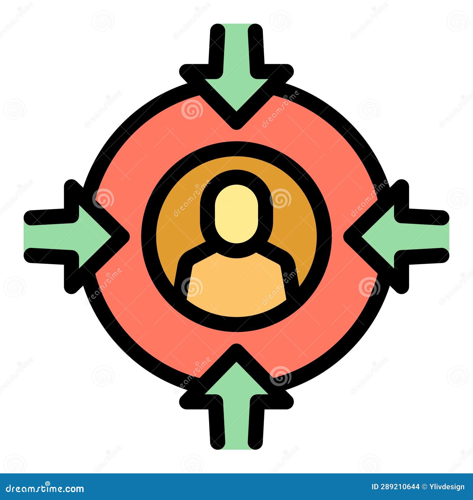 Target Manager Icon Vector Flat Stock Vector - Illustration of report ...