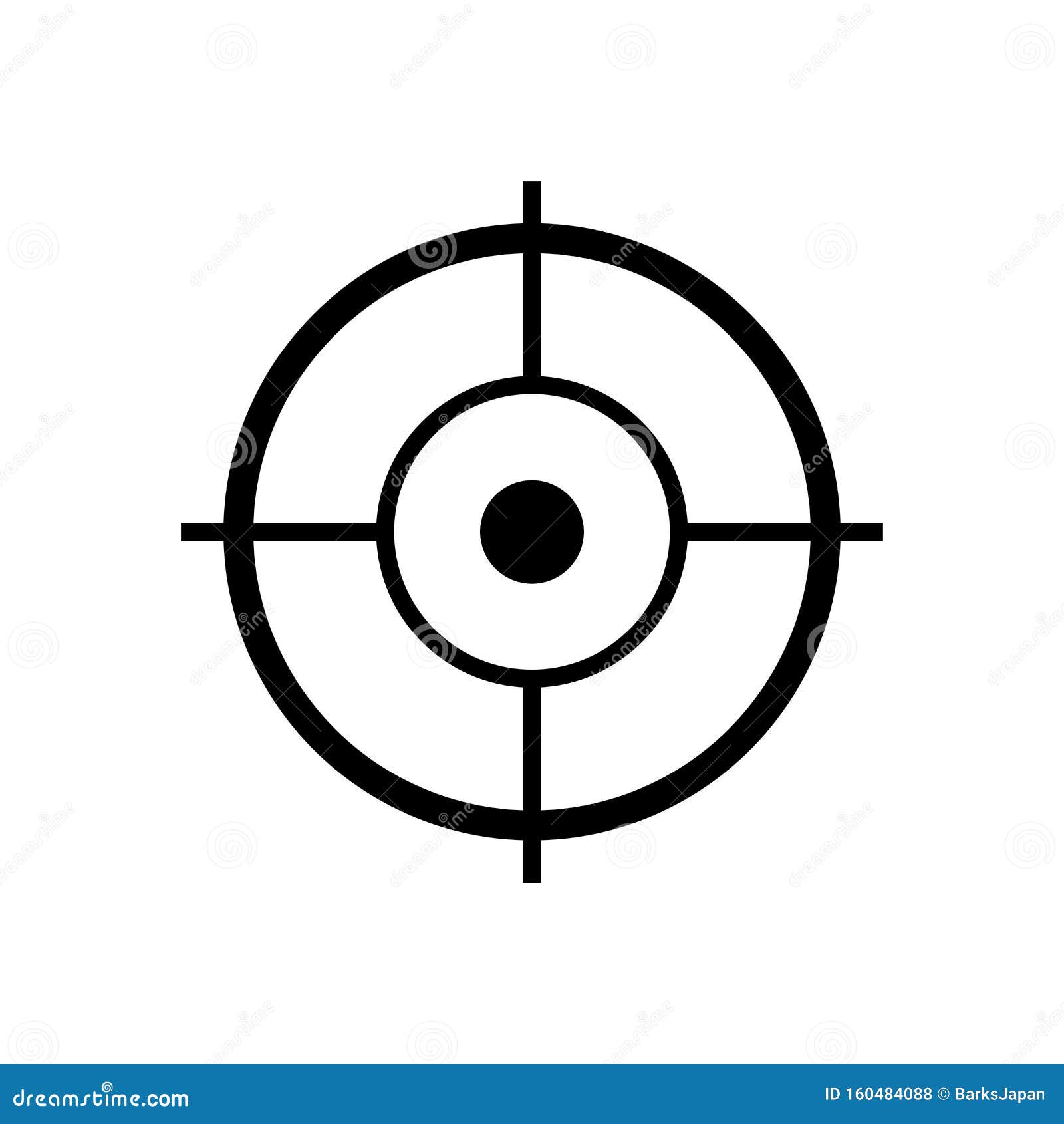 Target mark icon stock vector. Illustration of isolated - 160484088
