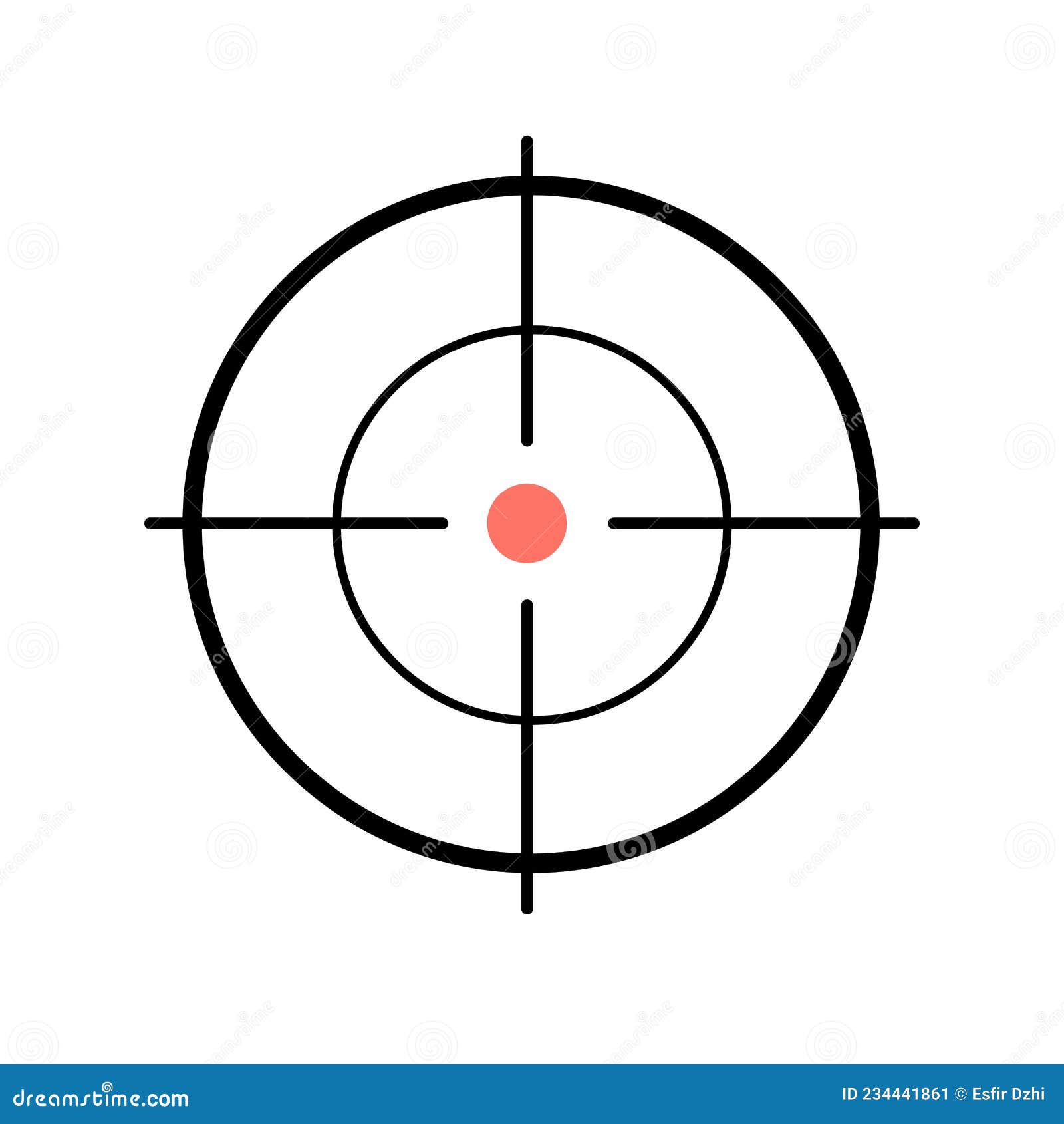 Target Mark Icon Vector Illustration Isolated on White Stock Vector ...