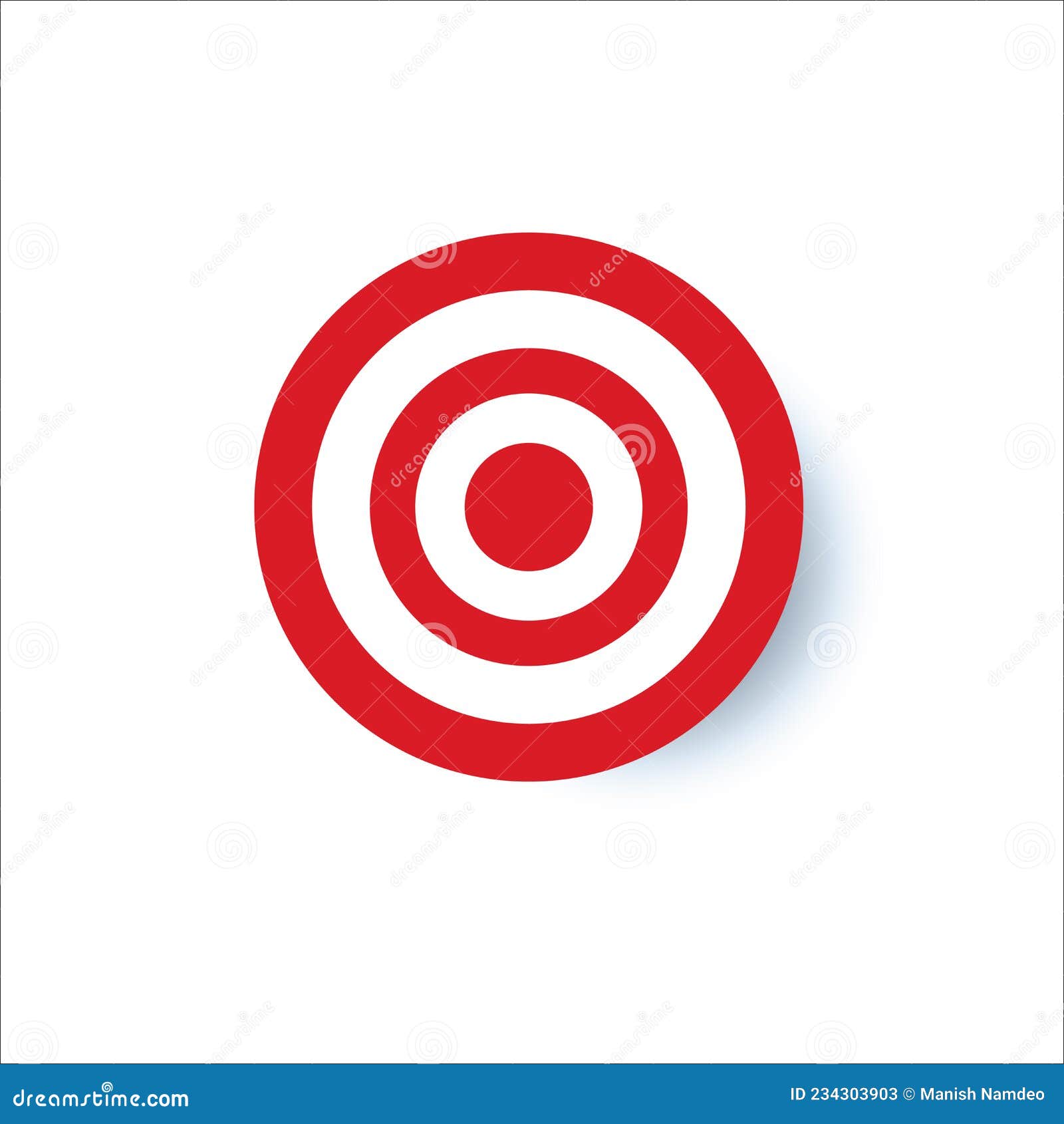 Target Mark in Red and White for Goal and Motivation Stock Illustration ...