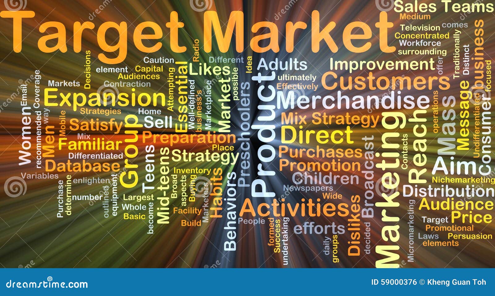 Target Market Background Concept Glowing Stock Illustration ...