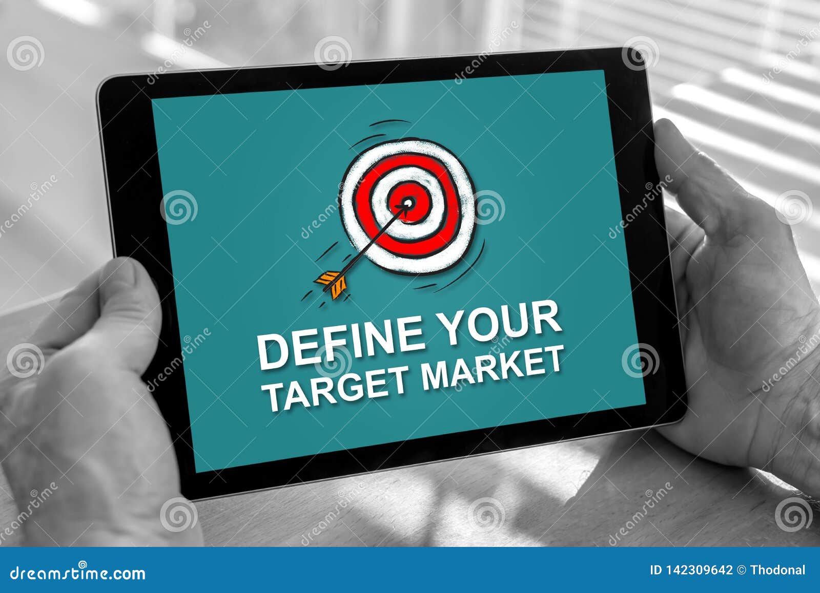 Target Market Concept on a Tablet Stock Photo - Image of targeting ...