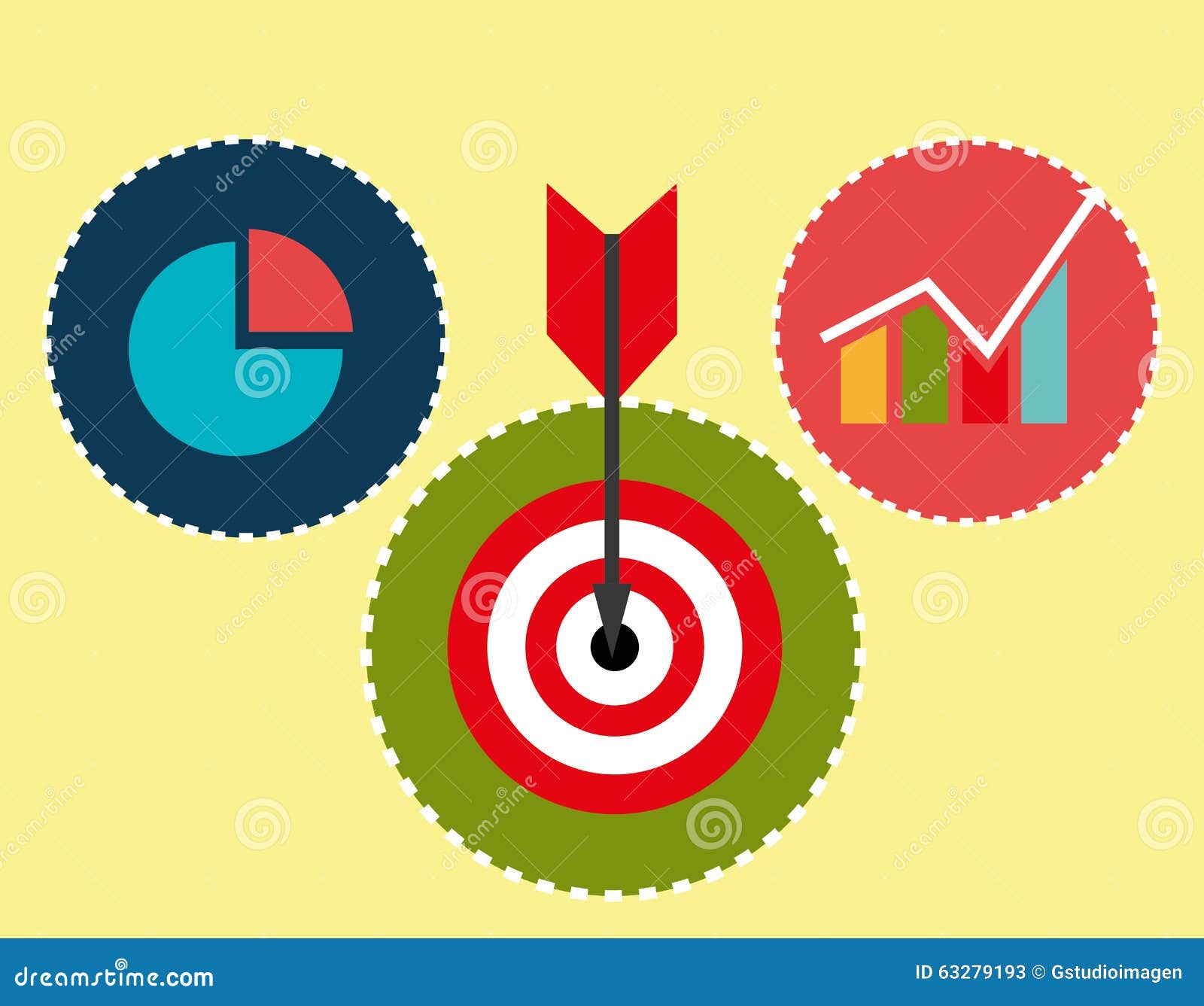 Target Market Graphic Design Stock Illustration - Illustration of niche ...