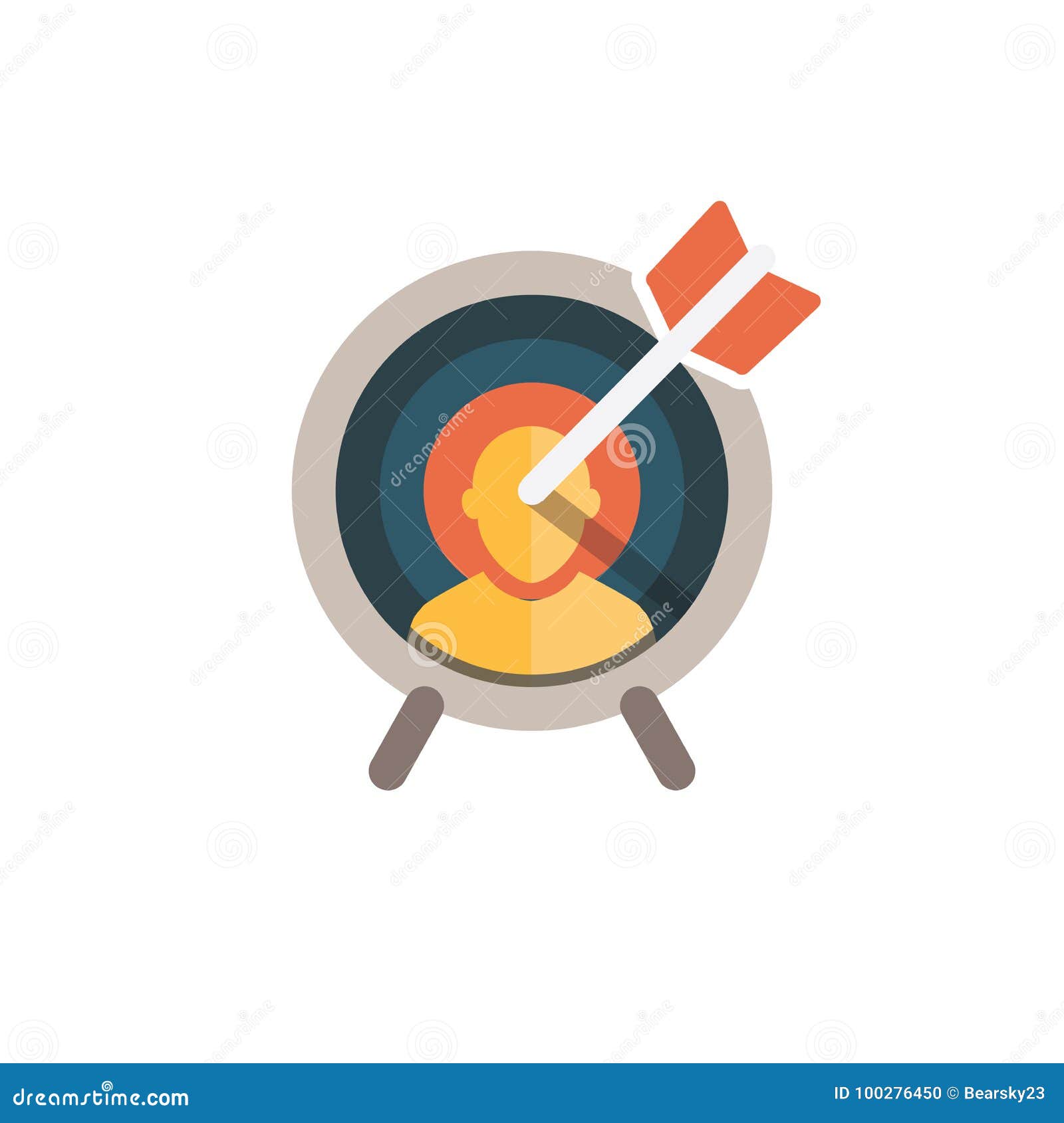 Target Market Icon with People & Target Stock Vector - Illustration of ...