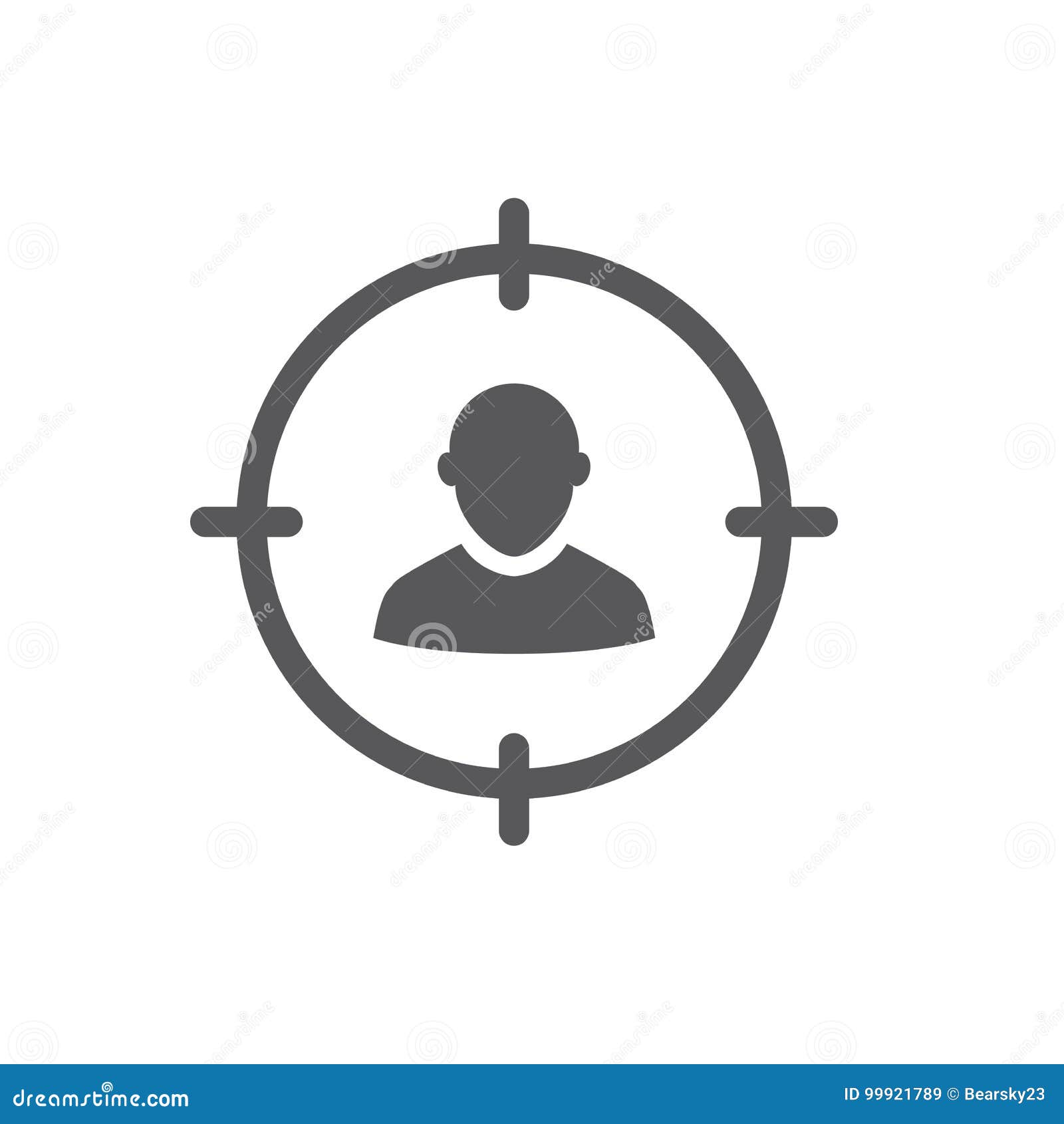 Target Market Icon with People & Target Stock Vector - Illustration of ...