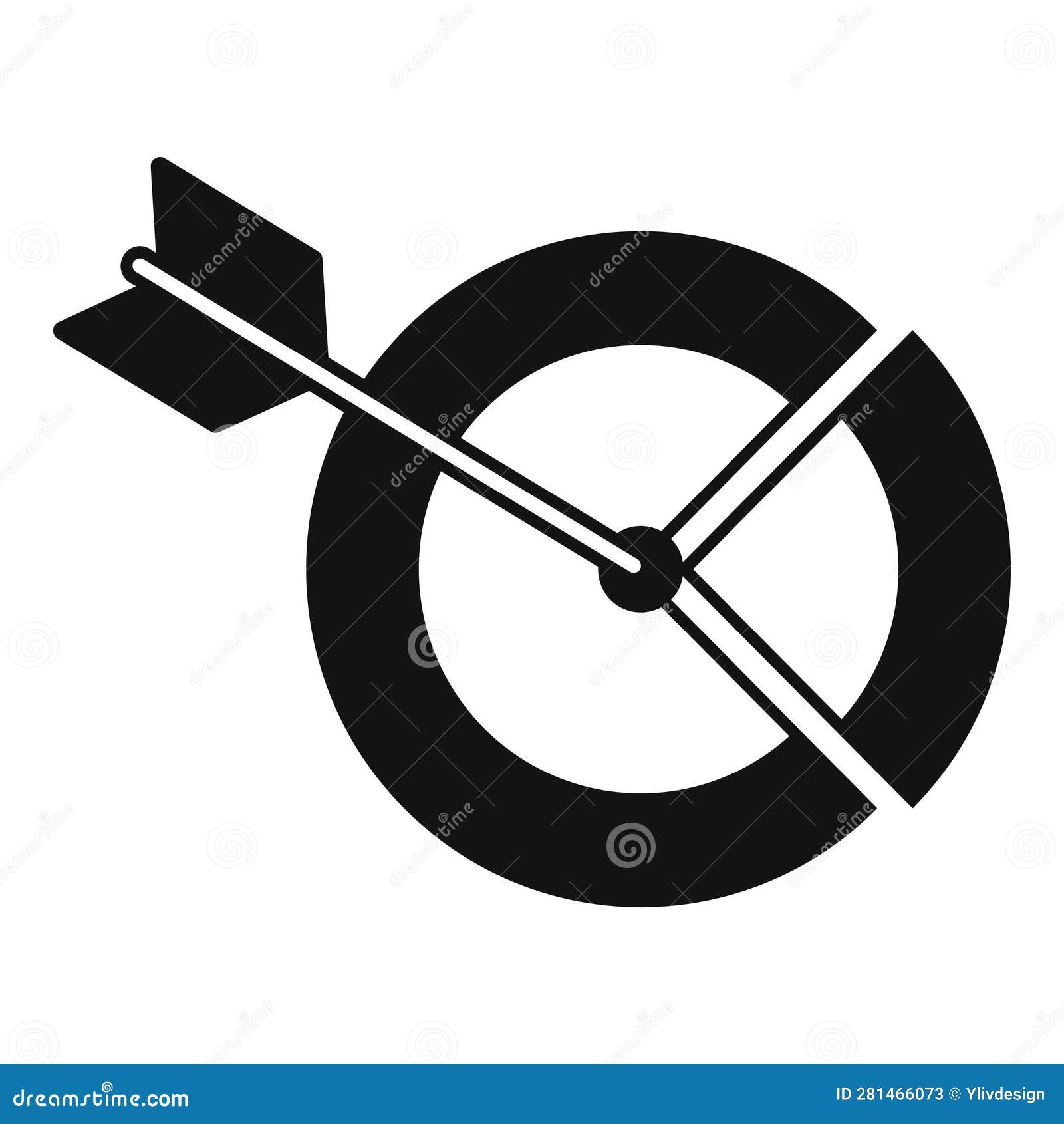Target Market Icon Simple Vector. Customer Chart Stock Vector ...