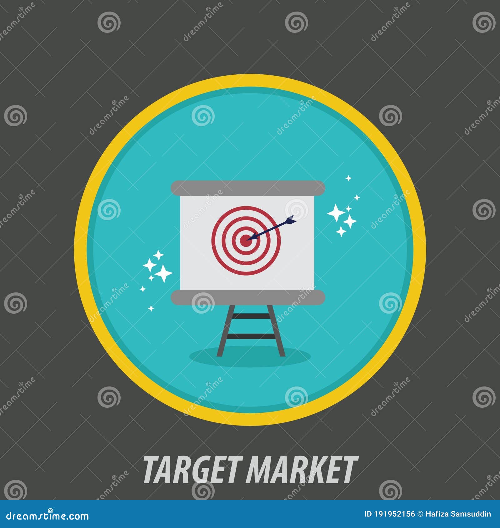 Target Market Icon. Vector Illustration Decorative Design Stock Vector ...