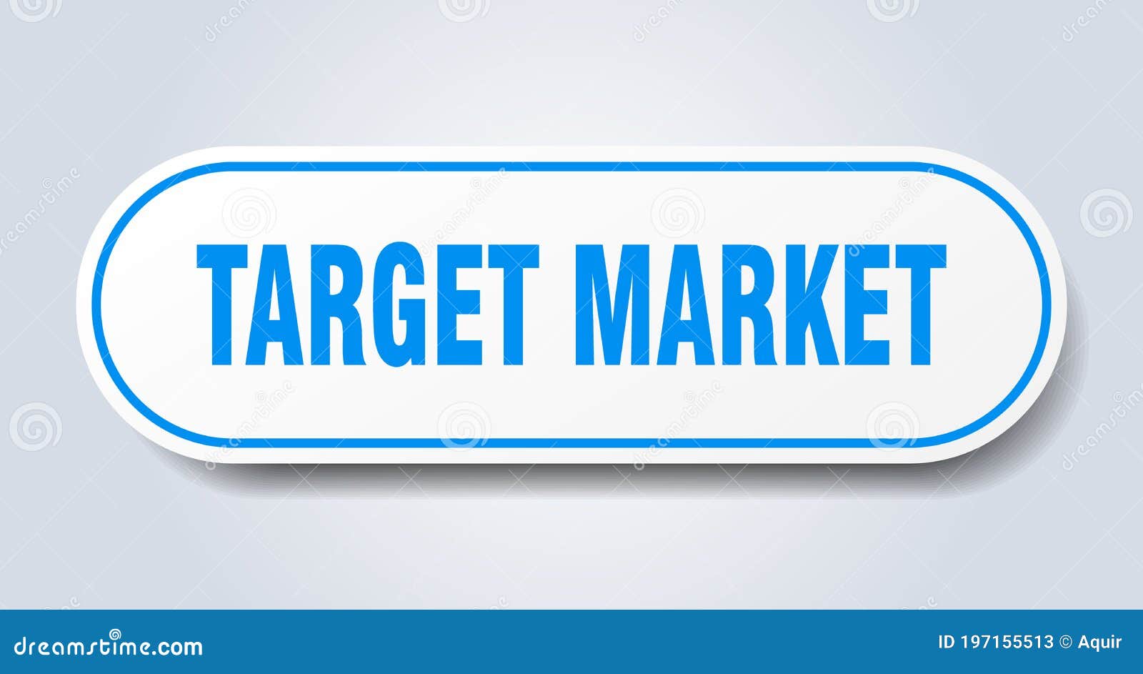Target market sticker. stock vector. Illustration of sticker - 197155513