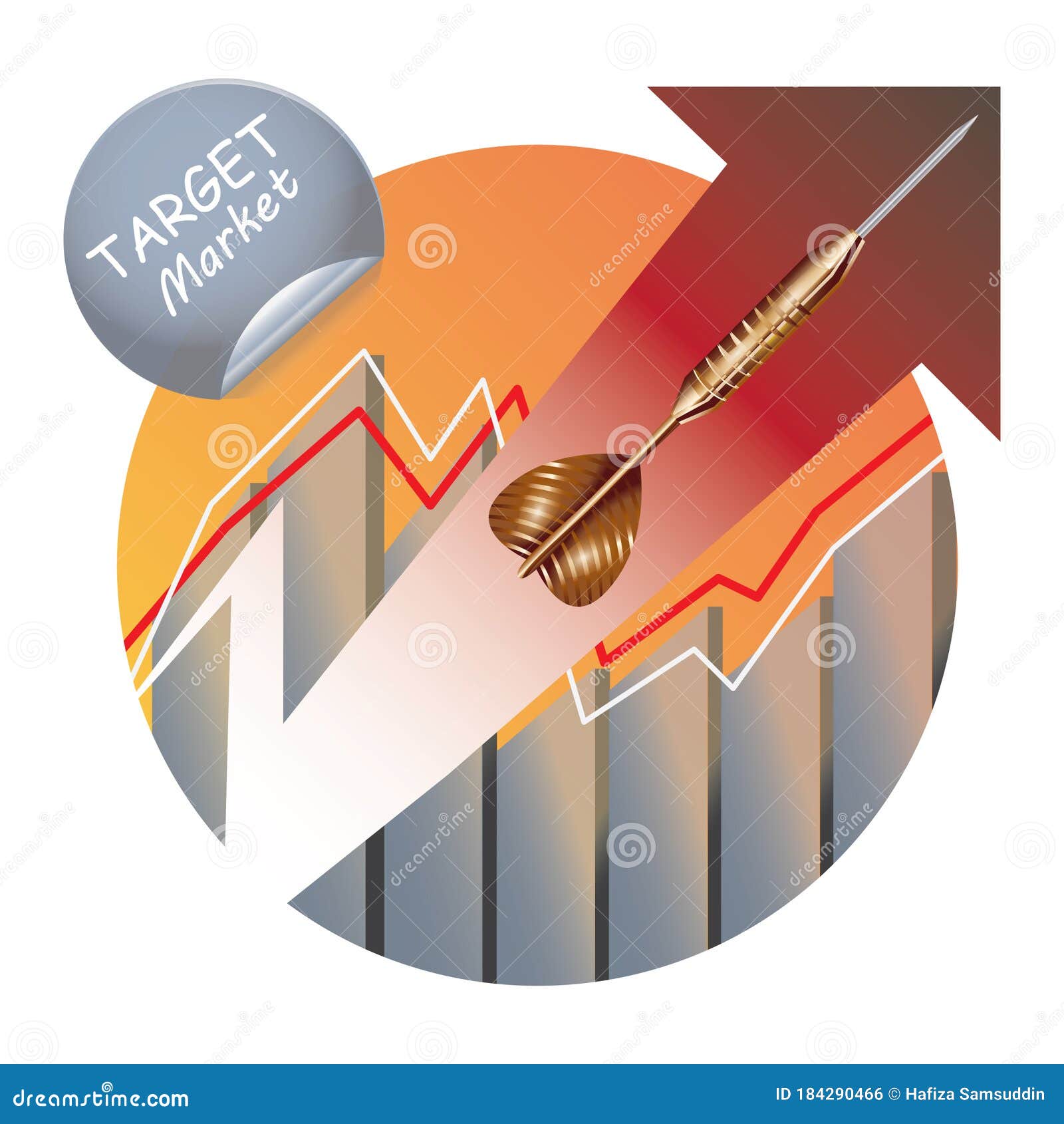 Target Market. Vector Illustration Decorative Background Design Stock ...