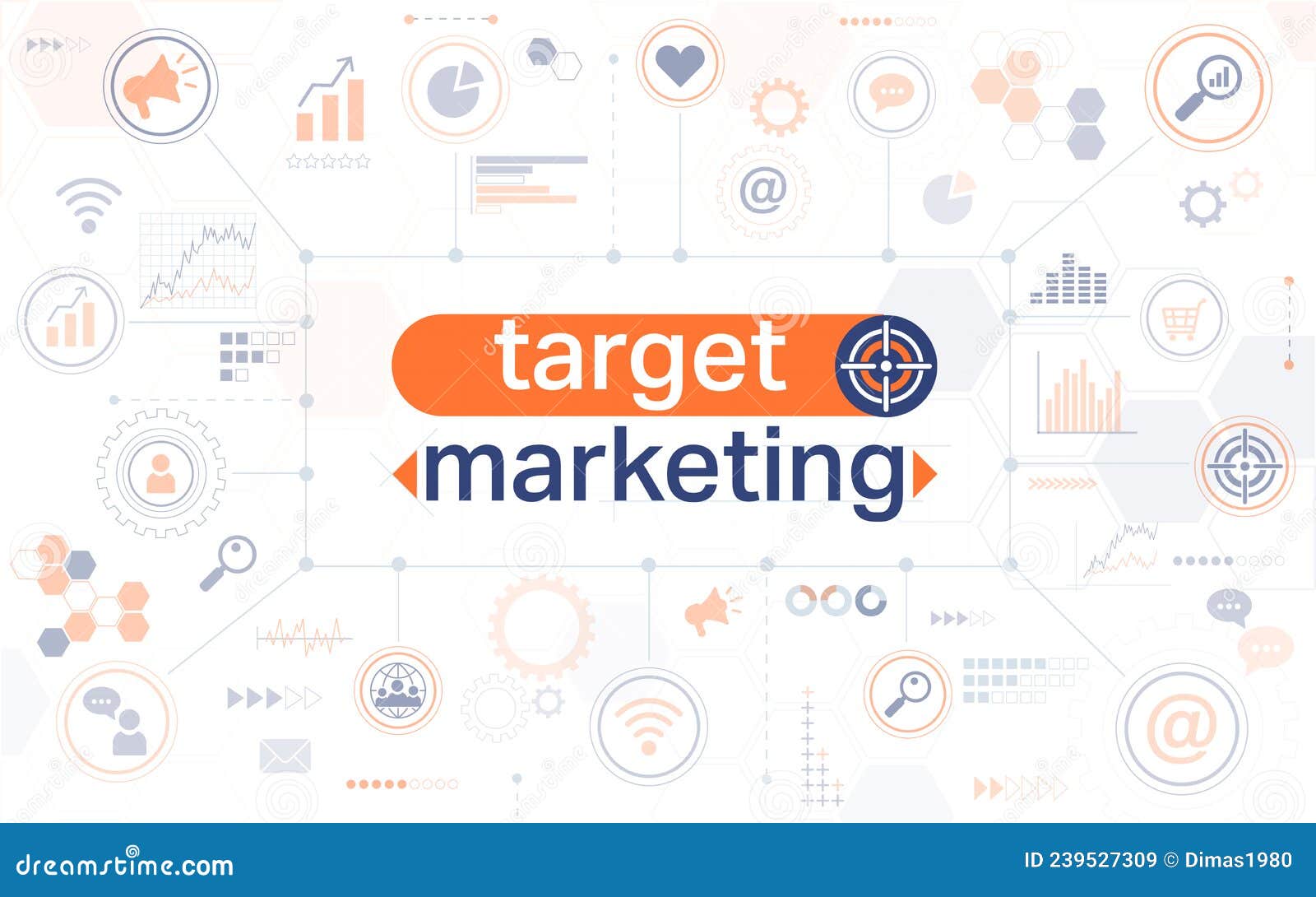 Target Marketing Horizontal Web Banner Stock Vector - Illustration of ...