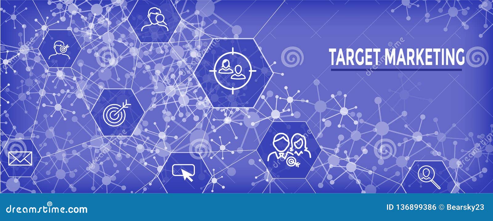 Target Marketing Icon Set and Web Header Banner Stock Vector ...