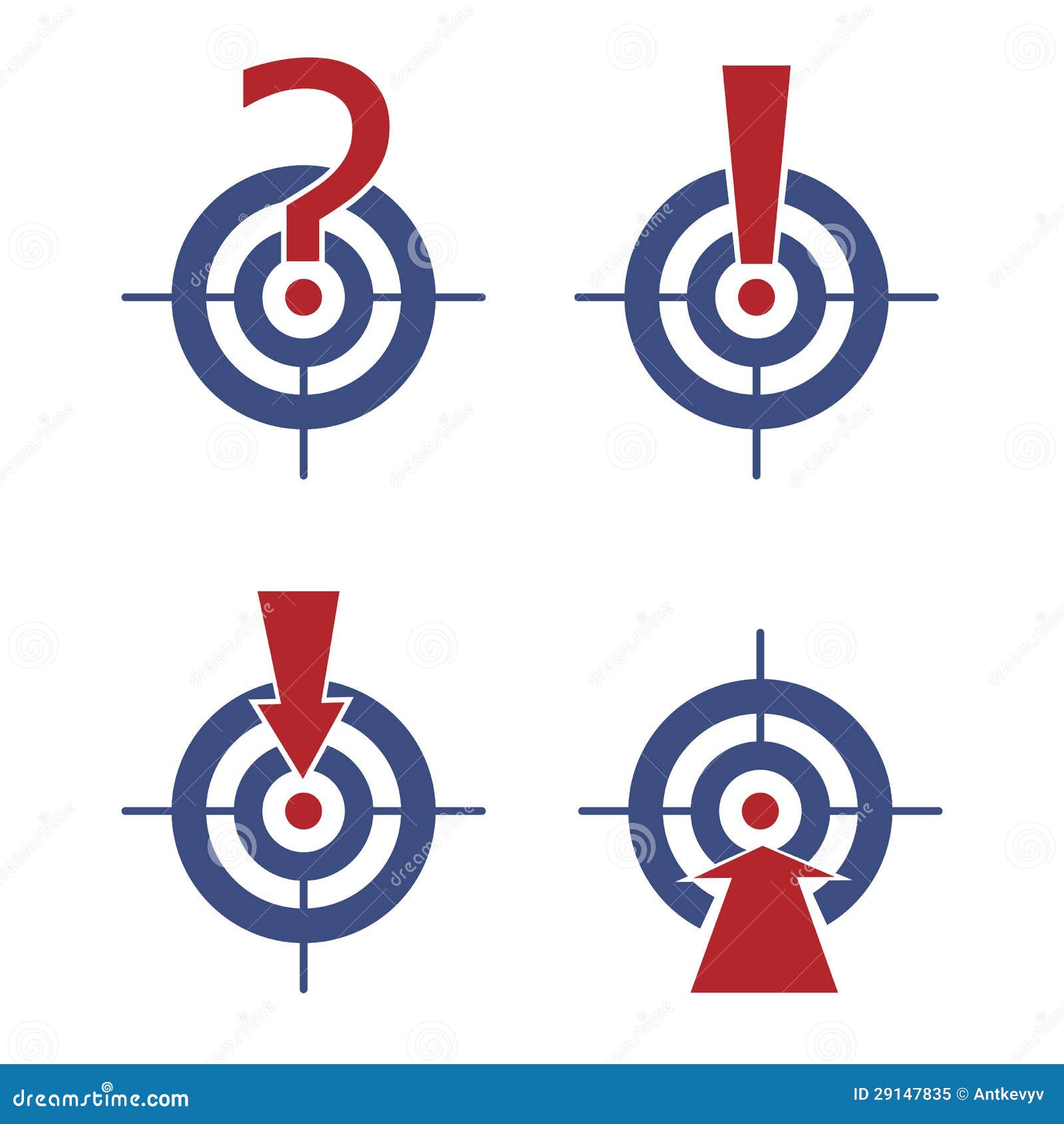 Target with Marks and Arrows Stock Vector - Illustration of goal ...