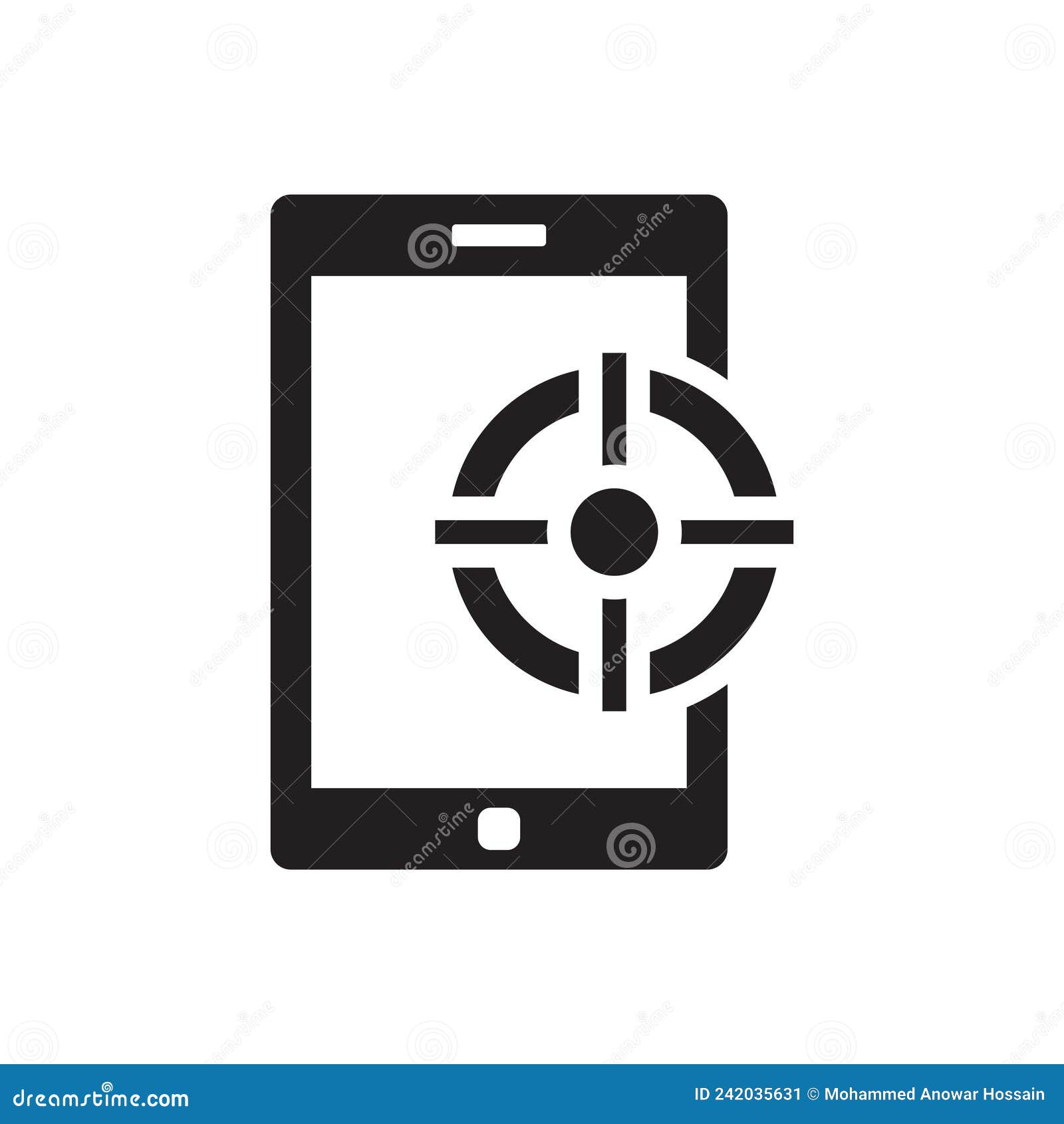 Target Mobile Icon - Online Target Icon Stock Vector - Illustration of ...