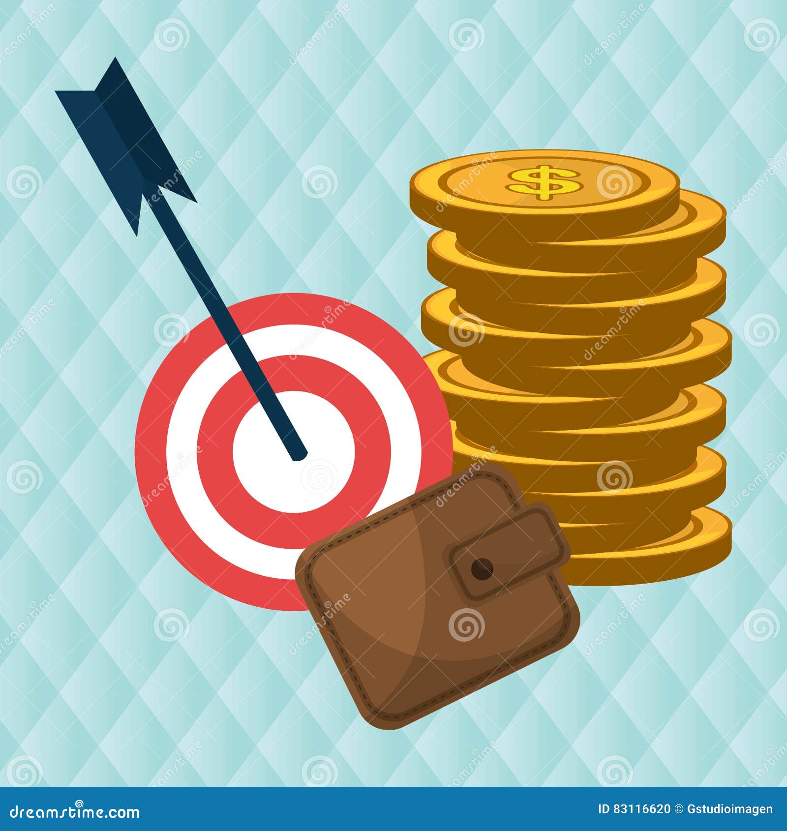 Target money cash stock illustration. Illustration of dollar - 83116620