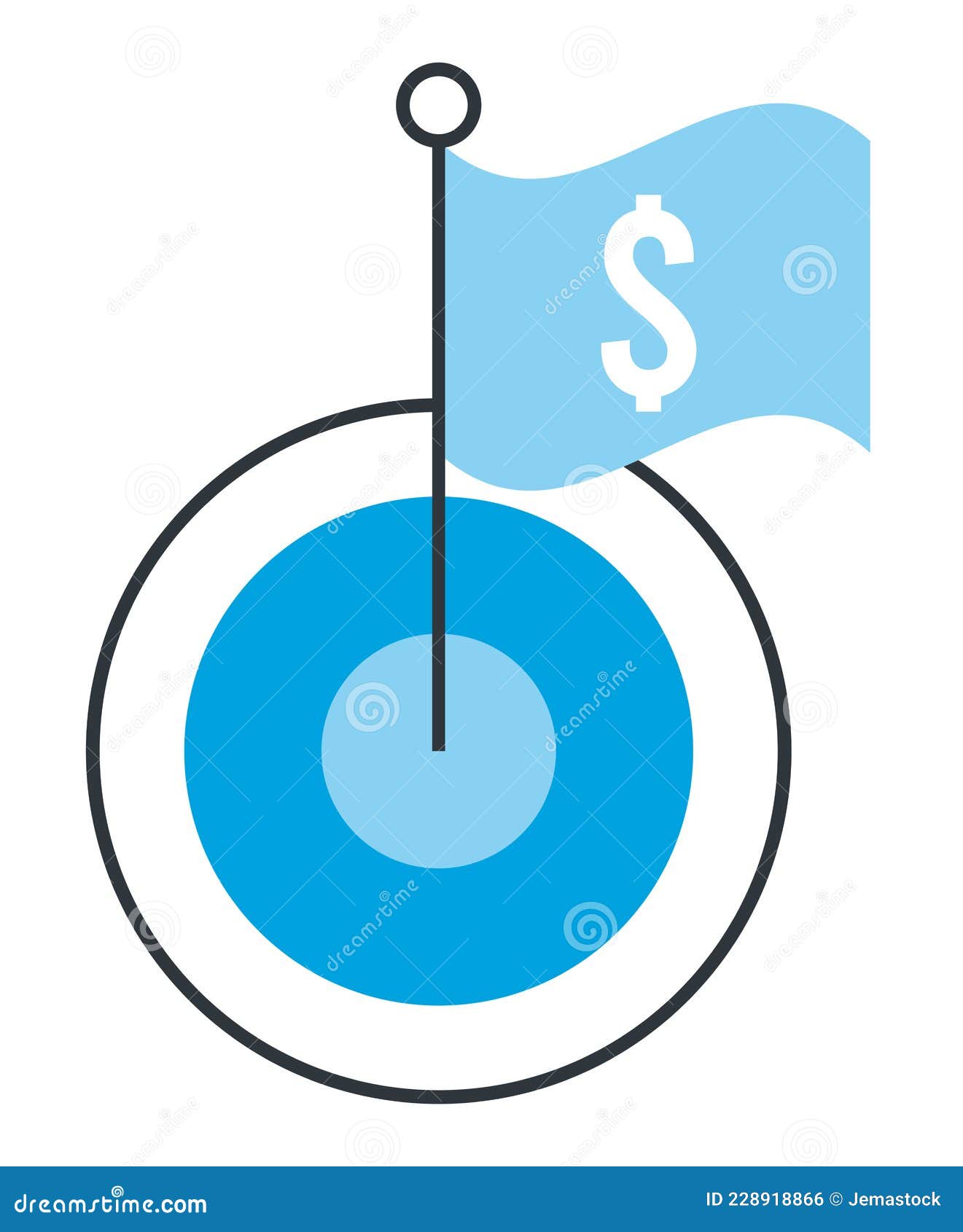Target and money flag stock vector. Illustration of game - 228918866