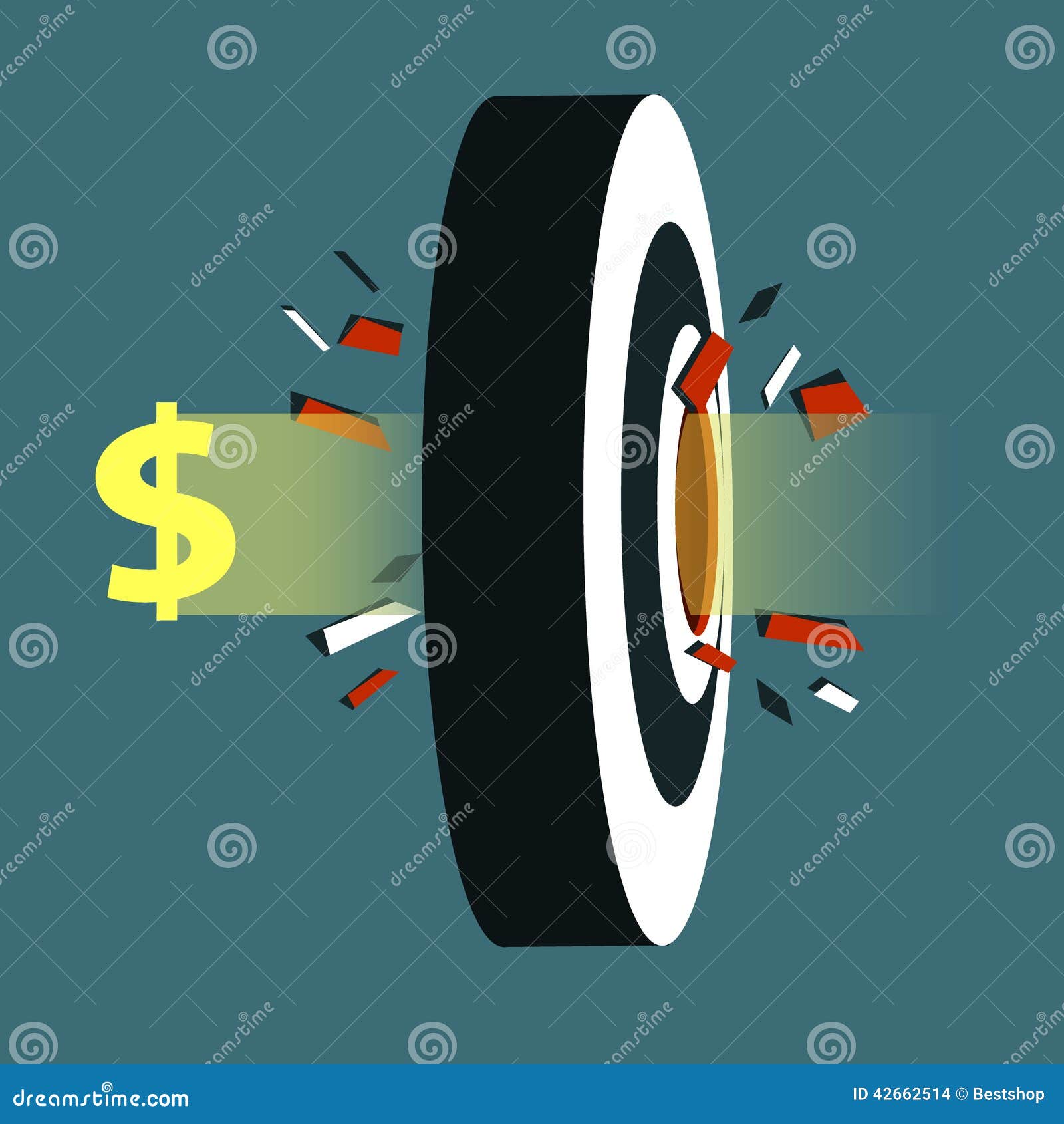 Target Money stock vector. Illustration of business, concentric - 42662514