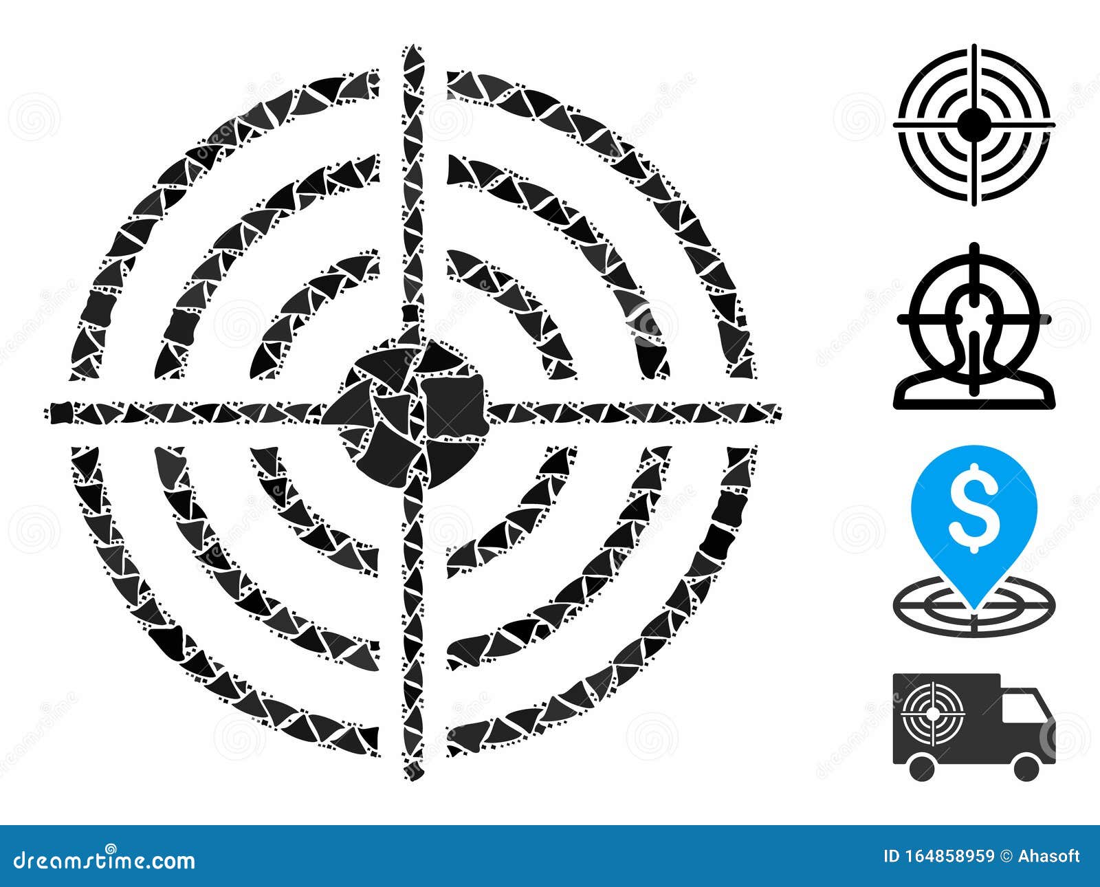 Target Mosaic Icon of Trembly Elements Stock Illustration ...