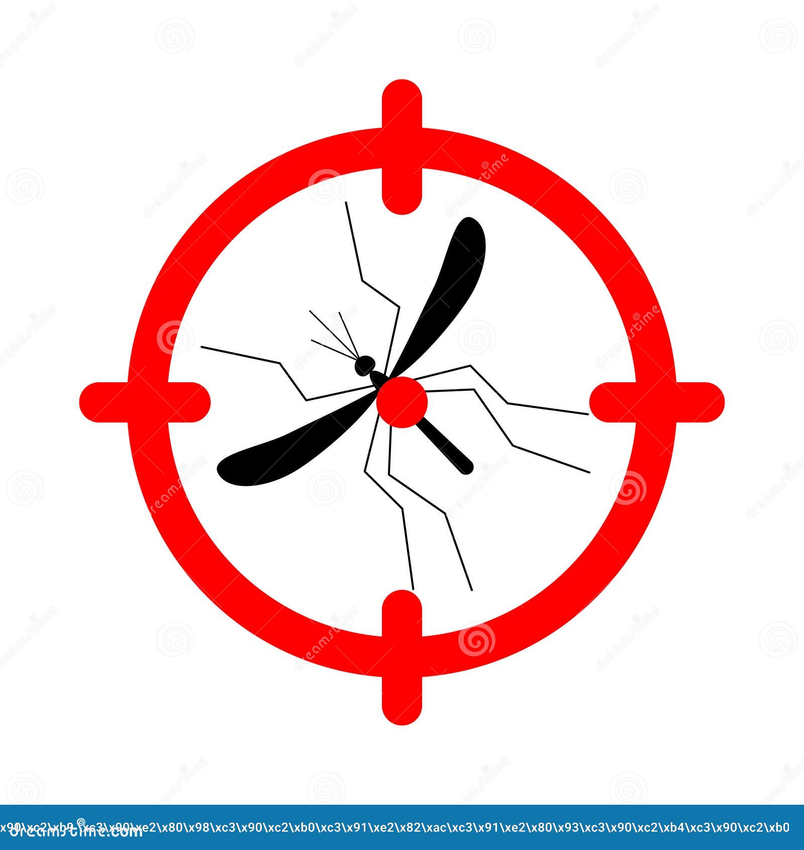 Target On Mosquito. Stop Malaria, Zika Disease Or Dengue Fever No ...