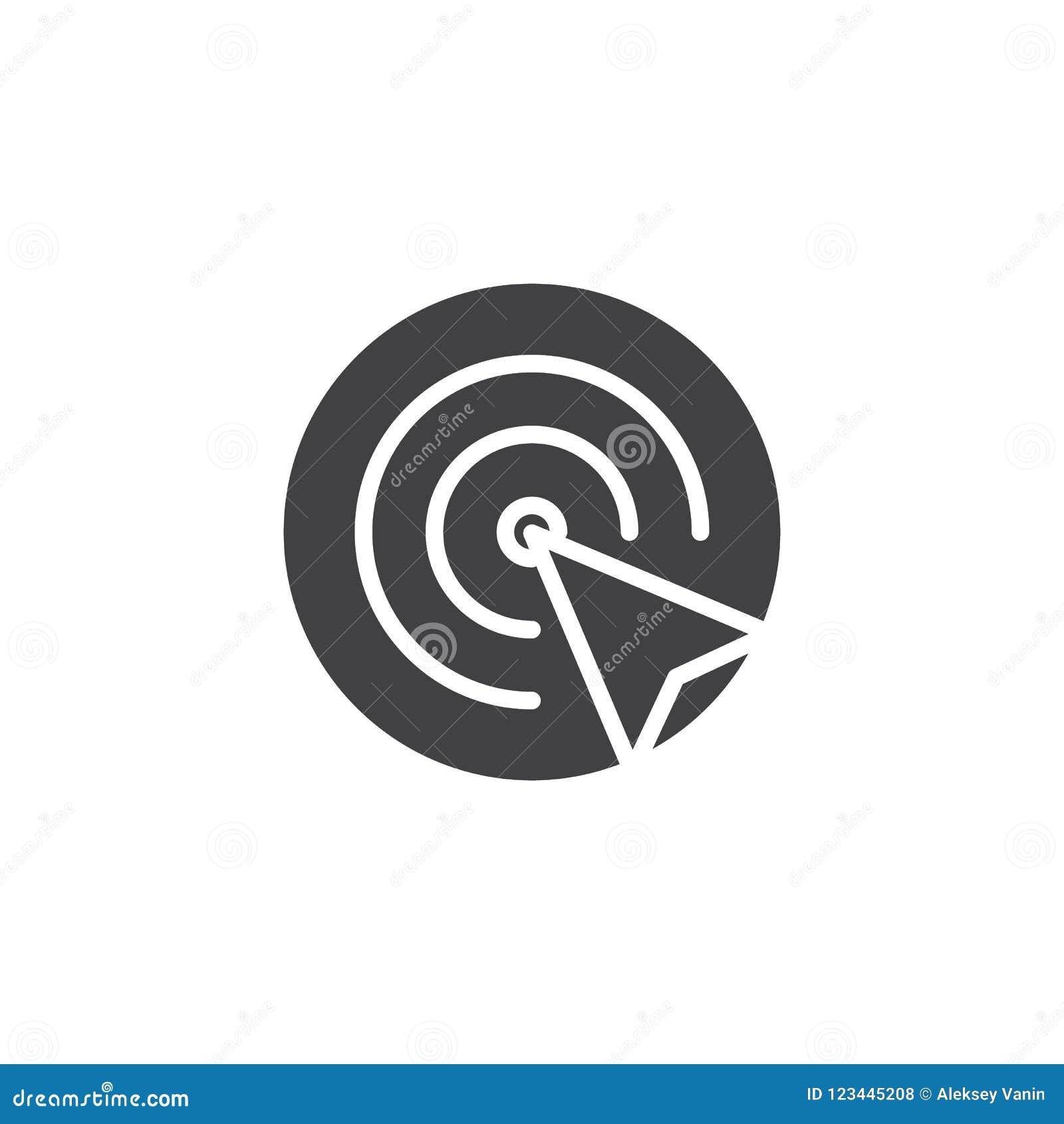 Target with Mouse Cursor Vector Icon Stock Vector - Illustration of ...