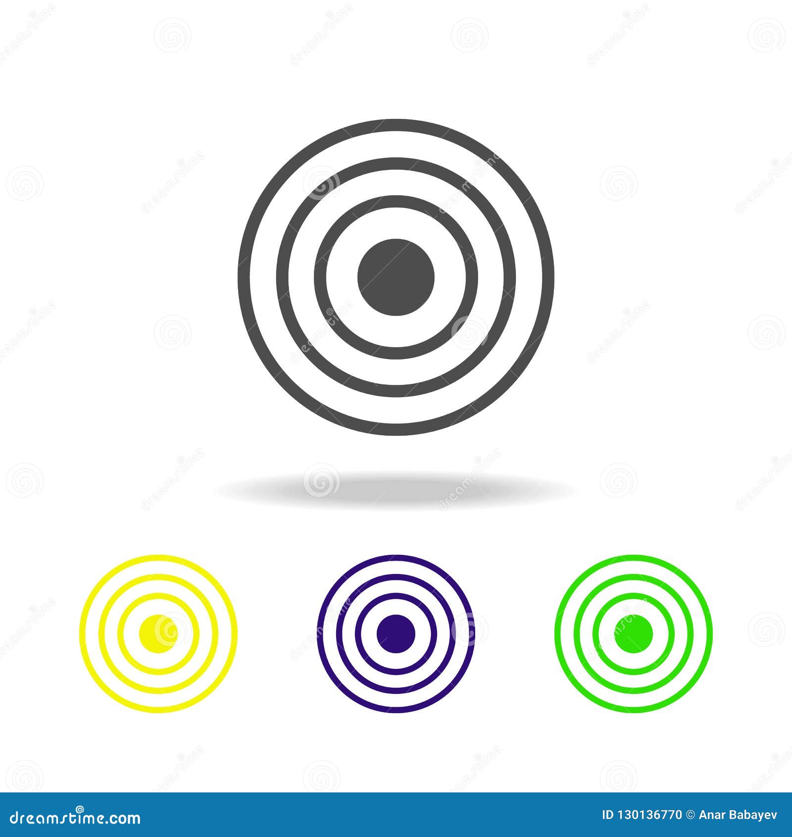 Target Multicolor Icon. Element of Web Icons Stock Illustration ...