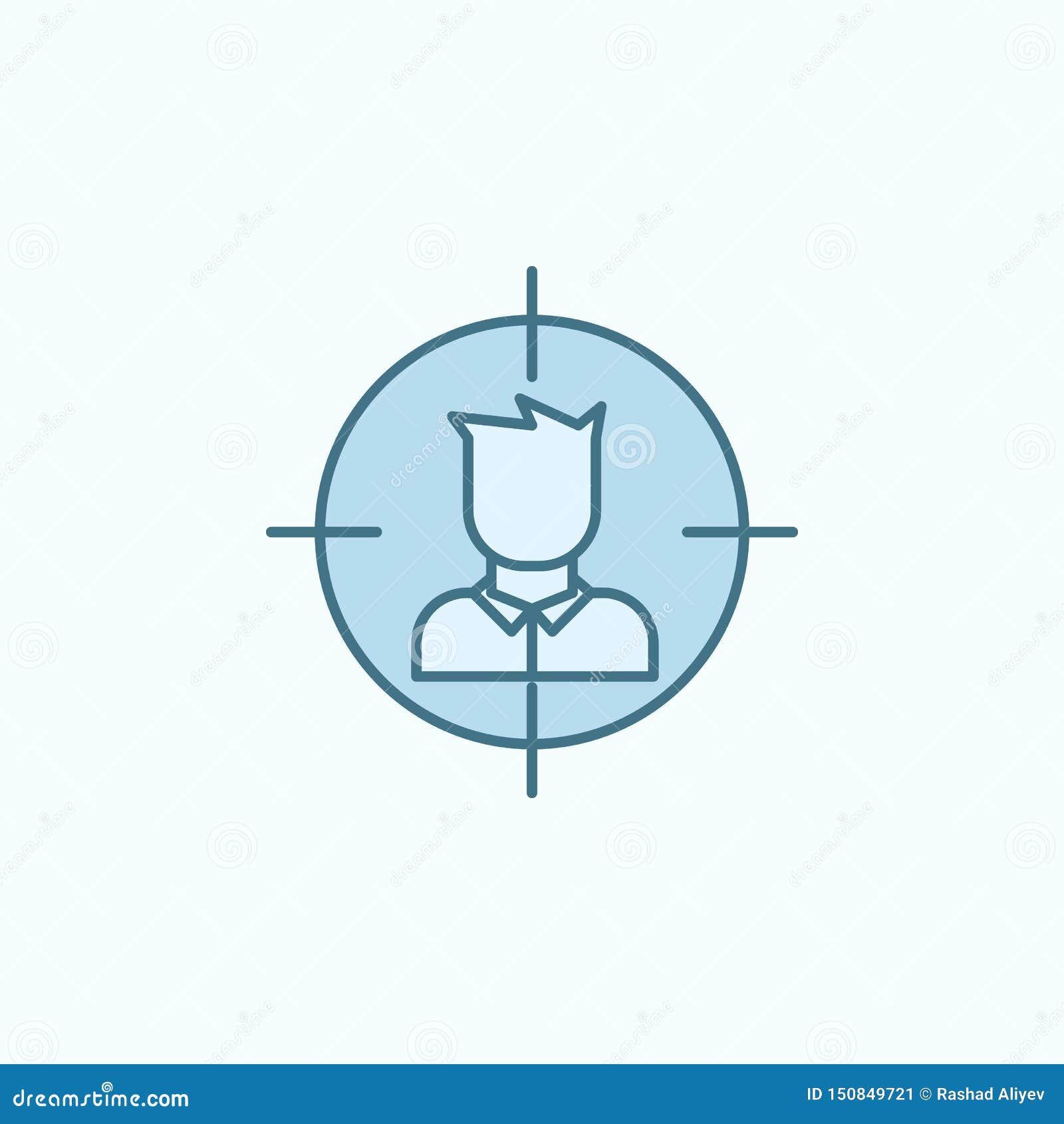 Target Of Murder Field Outline Icon. Element Of Crime Icon Stock Image ...