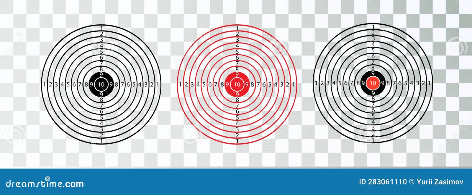 Target with Numbers for Shooting at a Shooting Range.round Target with ...