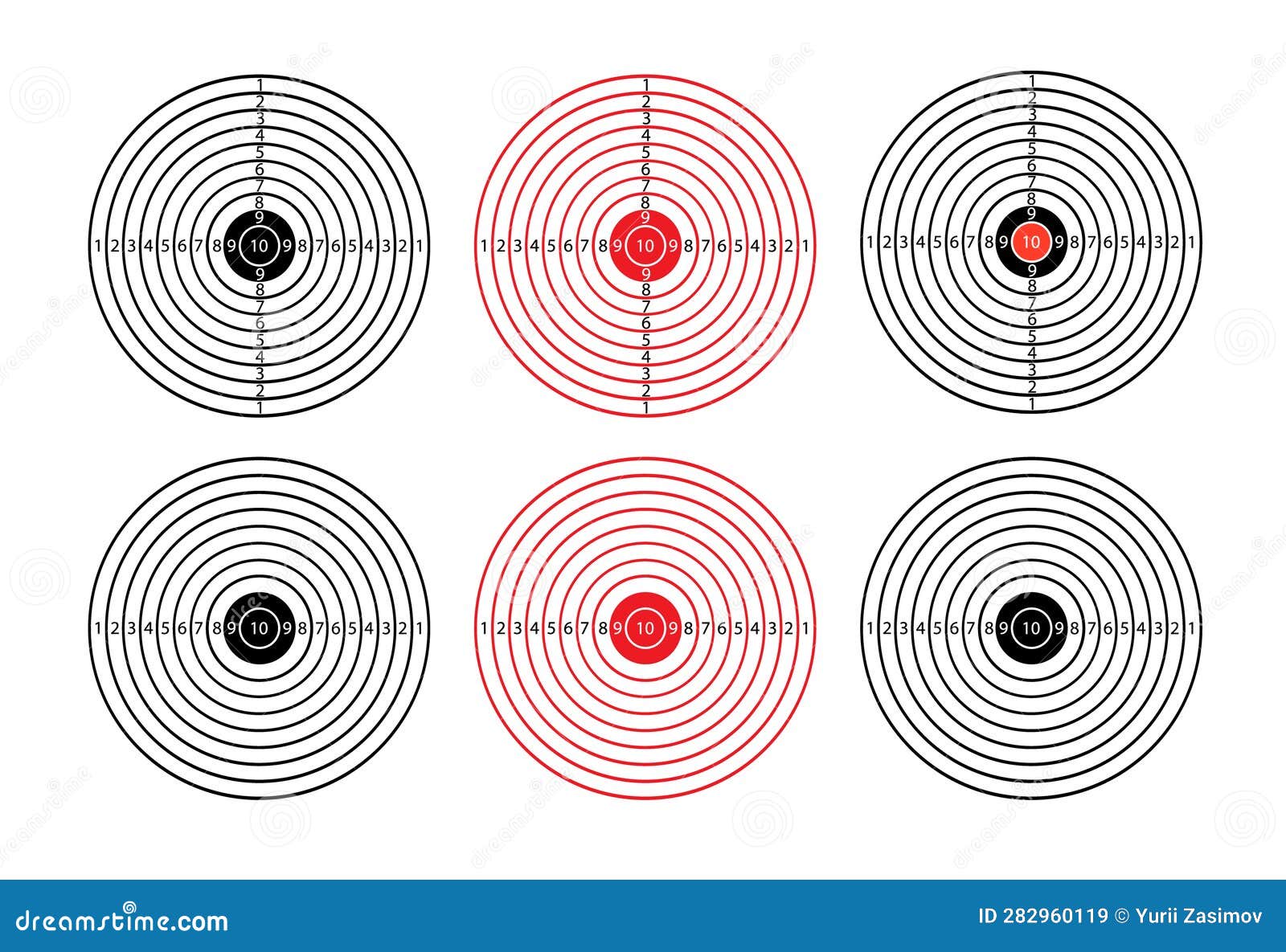 Target with Numbers for Shooting at a Shooting Range.round Target with ...
